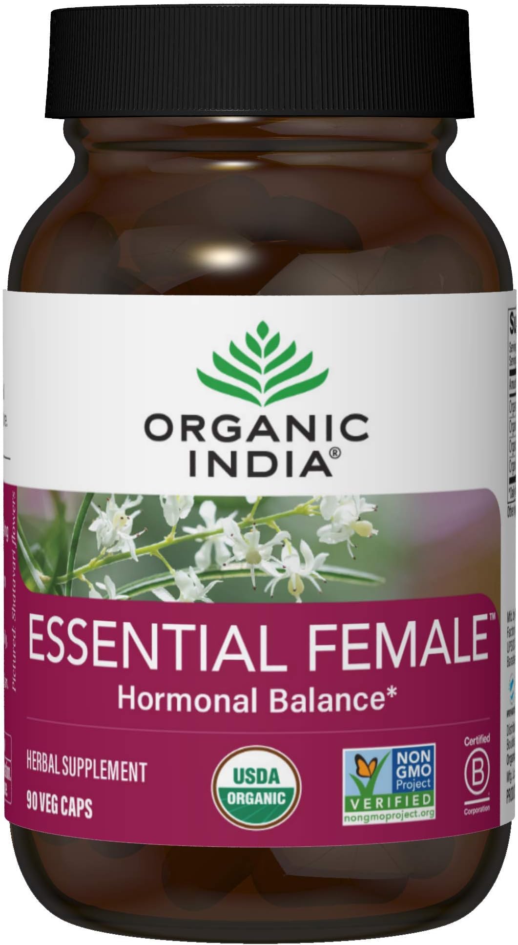 Amazon.com: ORGANIC INDIA Essential Female Herbal Supplement - Hormonal ...