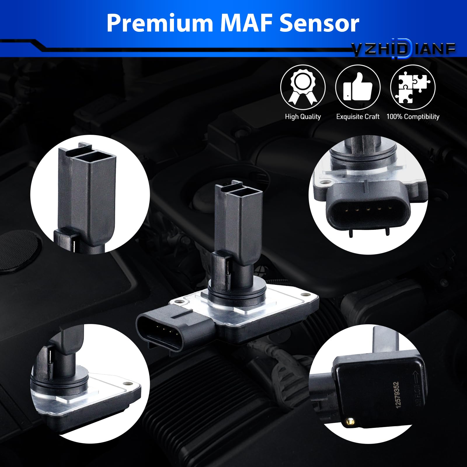 GMC Canyon Hummer H3 MAF Sensor A-Premium Compatible With Chevy ...