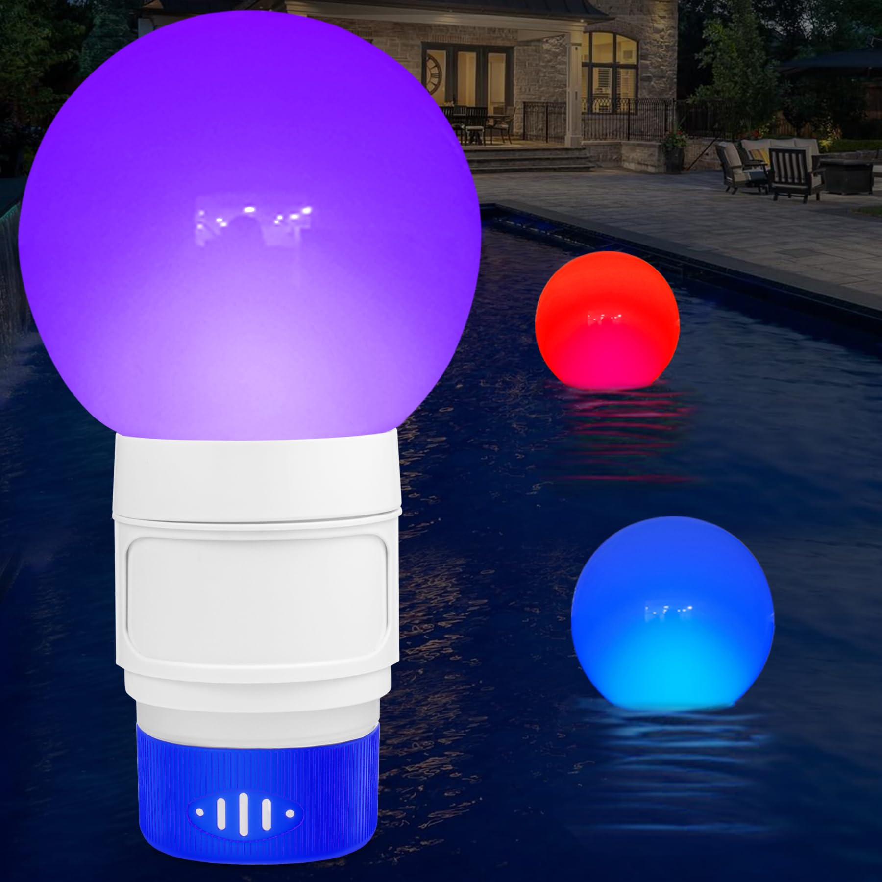 Amazon.com : Chsuiwe Pool Chlorine Floater with Solar Ball Light ...