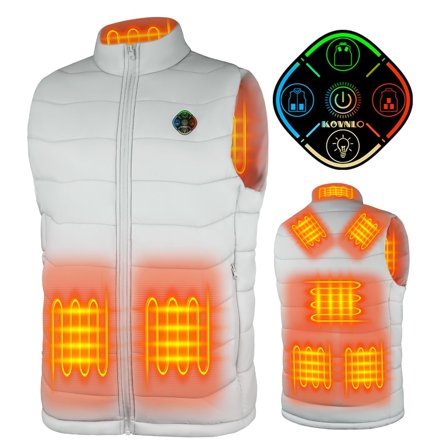 Snapklik.com : KOVNLO Heated Vest For Men, Smart Controller