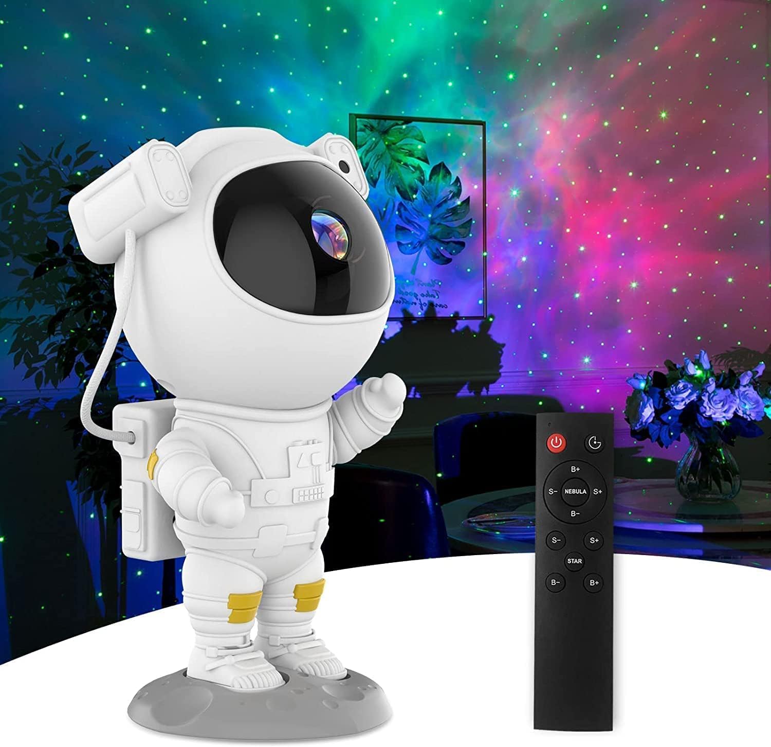 Mooyran Astronaut Galaxy Star Projector Night Light - Astronaut Space ...