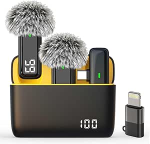 Amazon.com: TXTUNE Lapel Microphone Wireless for Android Phone - USB C Lavalier Microphone for ...