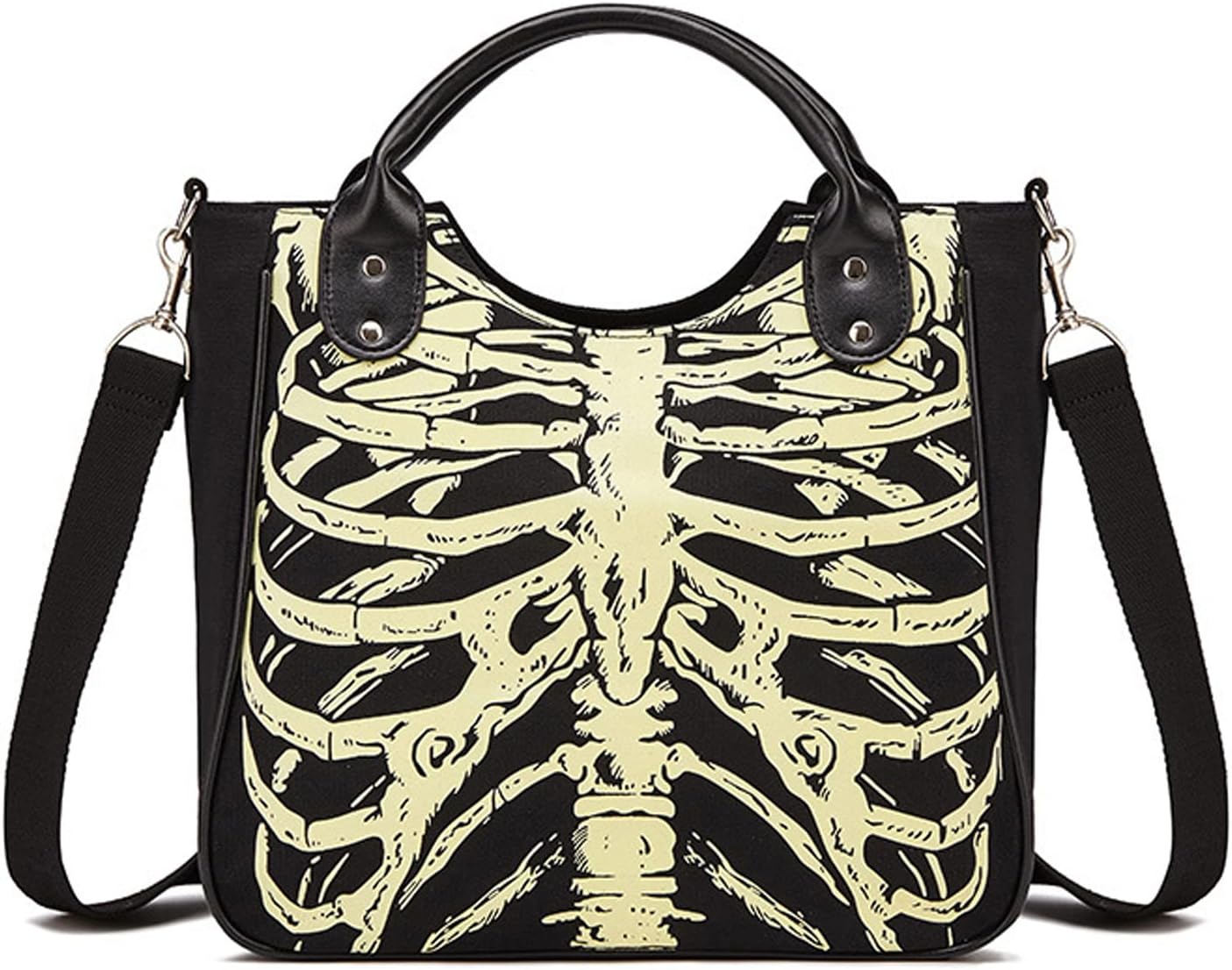 Amazon.com: Gothic Backpack Canvas Bag Luminous Fashion Skull Crossbody ...