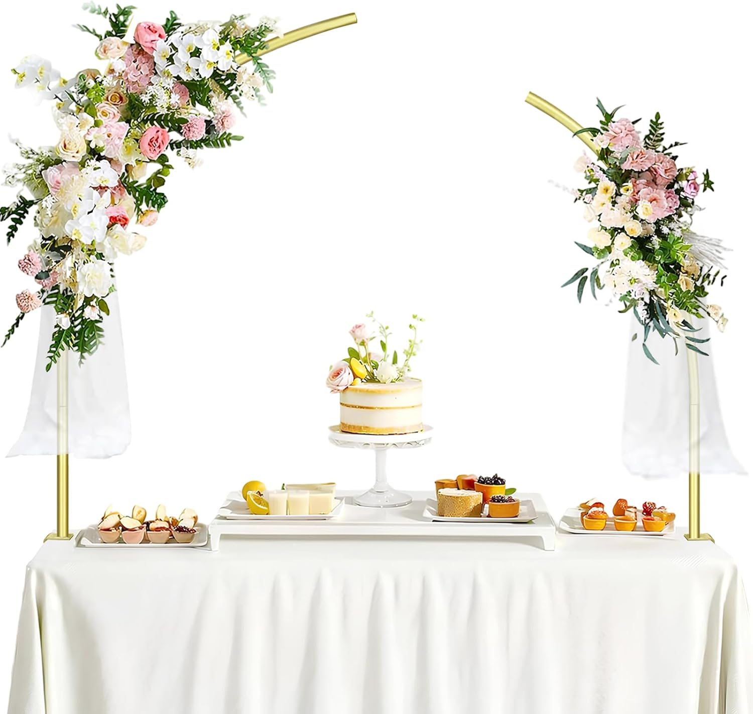 Amazon.com : Metal Balloon Arch Kit for Tabletop, 5.3Ft & 4.7Ft Over ...