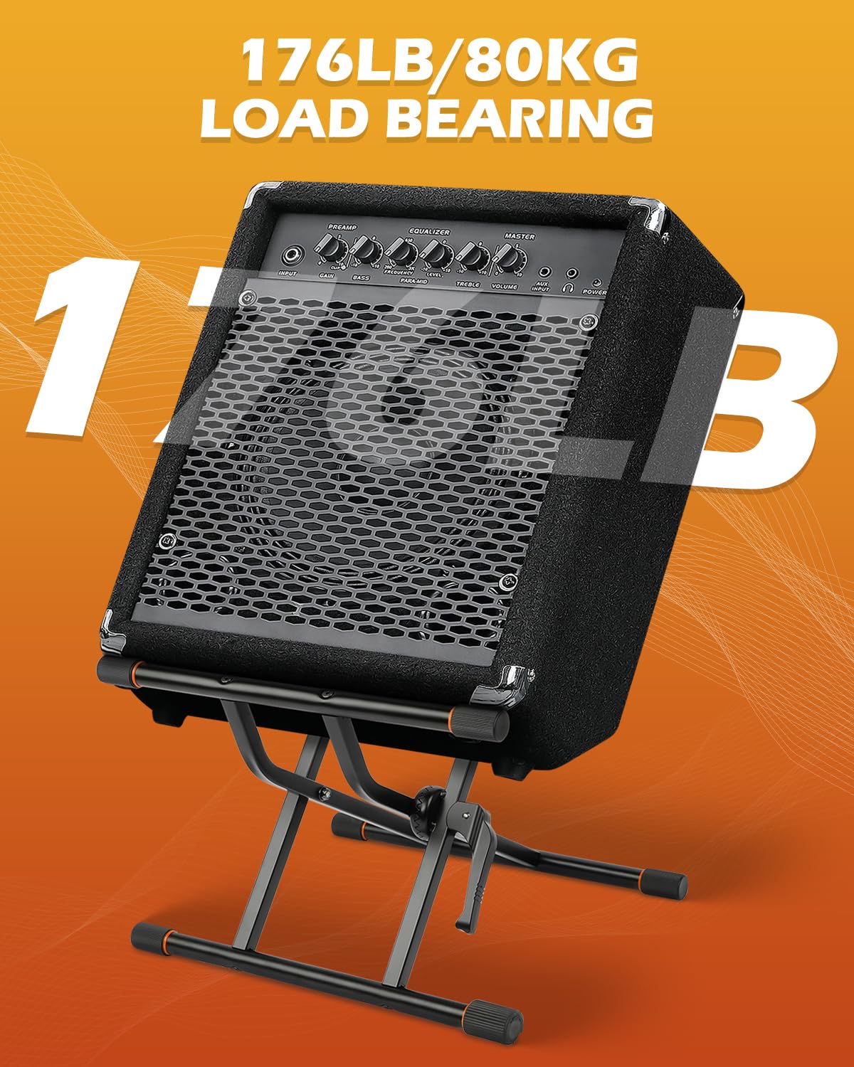 Snapklik.com : Folding Guitar Amplifier Stand,Middle Profile Guitar ...