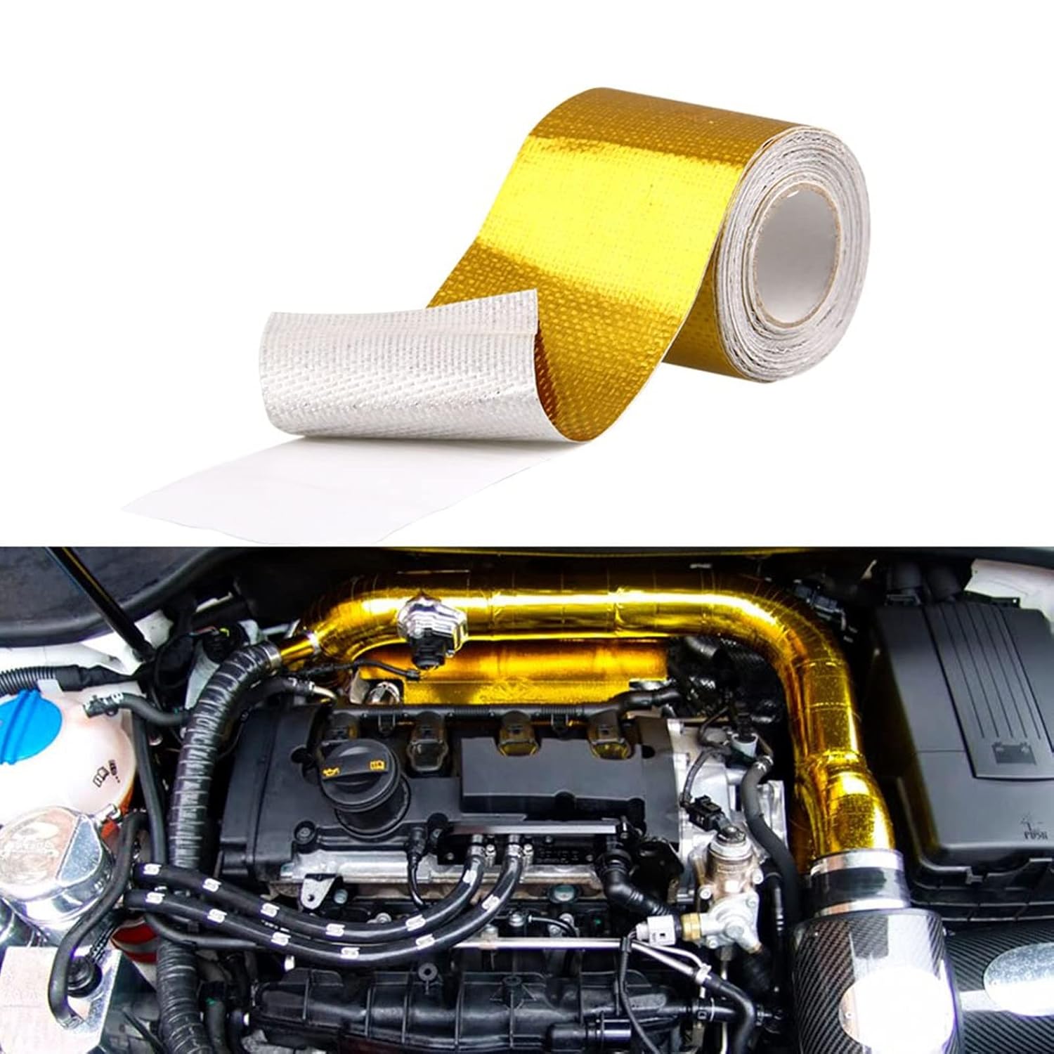 Sporacingrts 2" x16.4'（5M） Gold Adhesive Backed Heat Barrier Tape ...