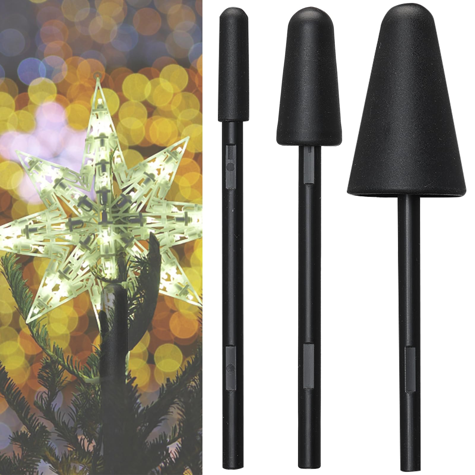 Snapklik.com : Lightweight Christmas Tree Topper Holder 3 Pack
