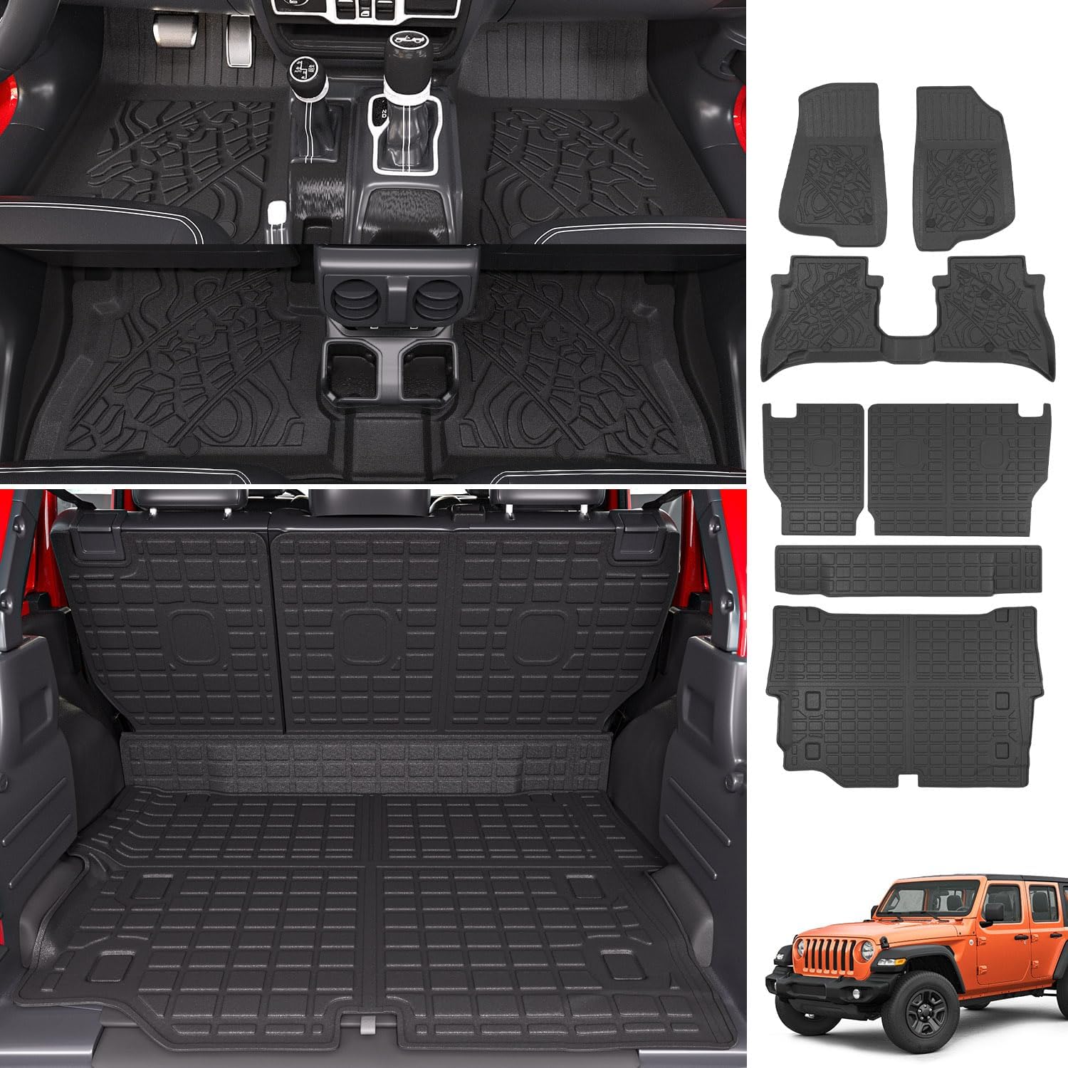 Amazon.com: powoq Floor Mat Compatible with 2021-2024 Jeep Wrangler JL ...