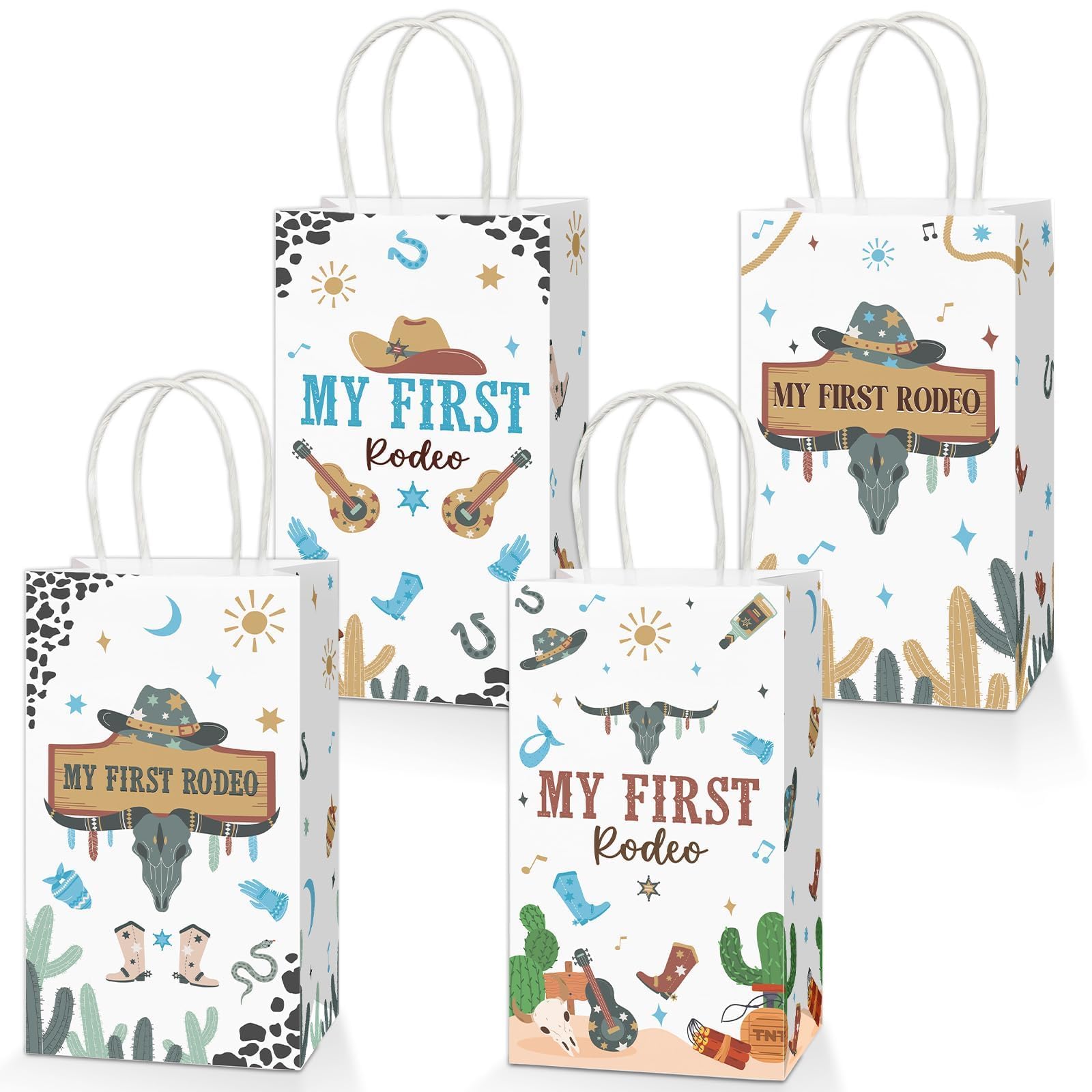 Amazon.com: Justforjoyful 16Pcs My First Rodeo One Birthday Party ...
