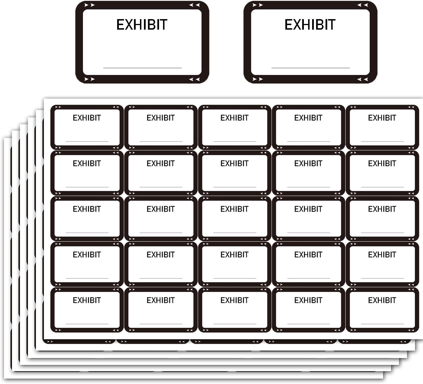 Amazon.com: 1000 Pcs Legal Exhibit Stickers 1.65‘’x 1‘’ Plaintiff ...