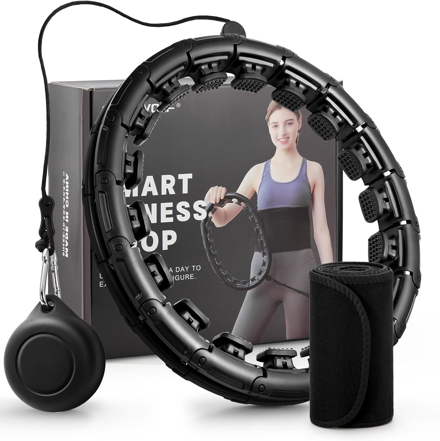 Amazon.com : Cutewolf Infinity Hoop with Sweat Belt, Weighted Hula Hoop Plus Size for Adult ...