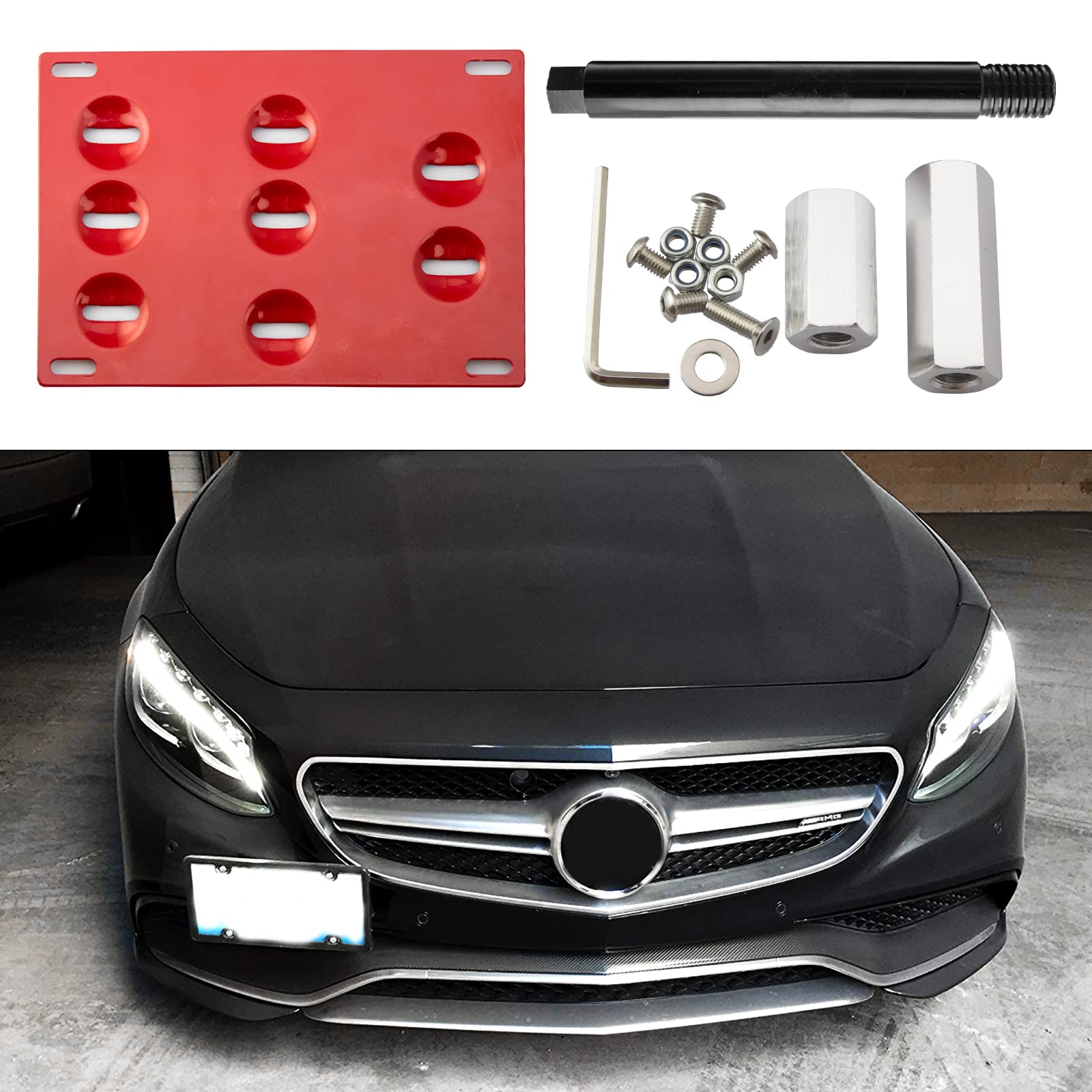 Mercedes JDM Style License Plate Mount For Mercedes-Benz - No Drill For ...