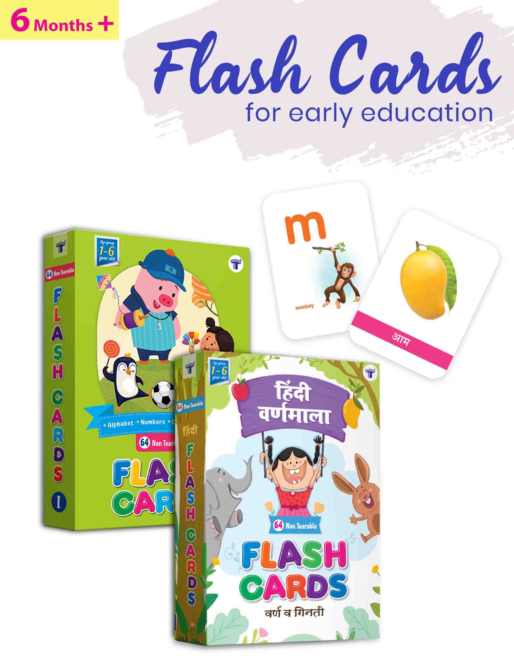 Buy Flash Cards for Kids | English and Hindi Learning Cards | 128 Non ...