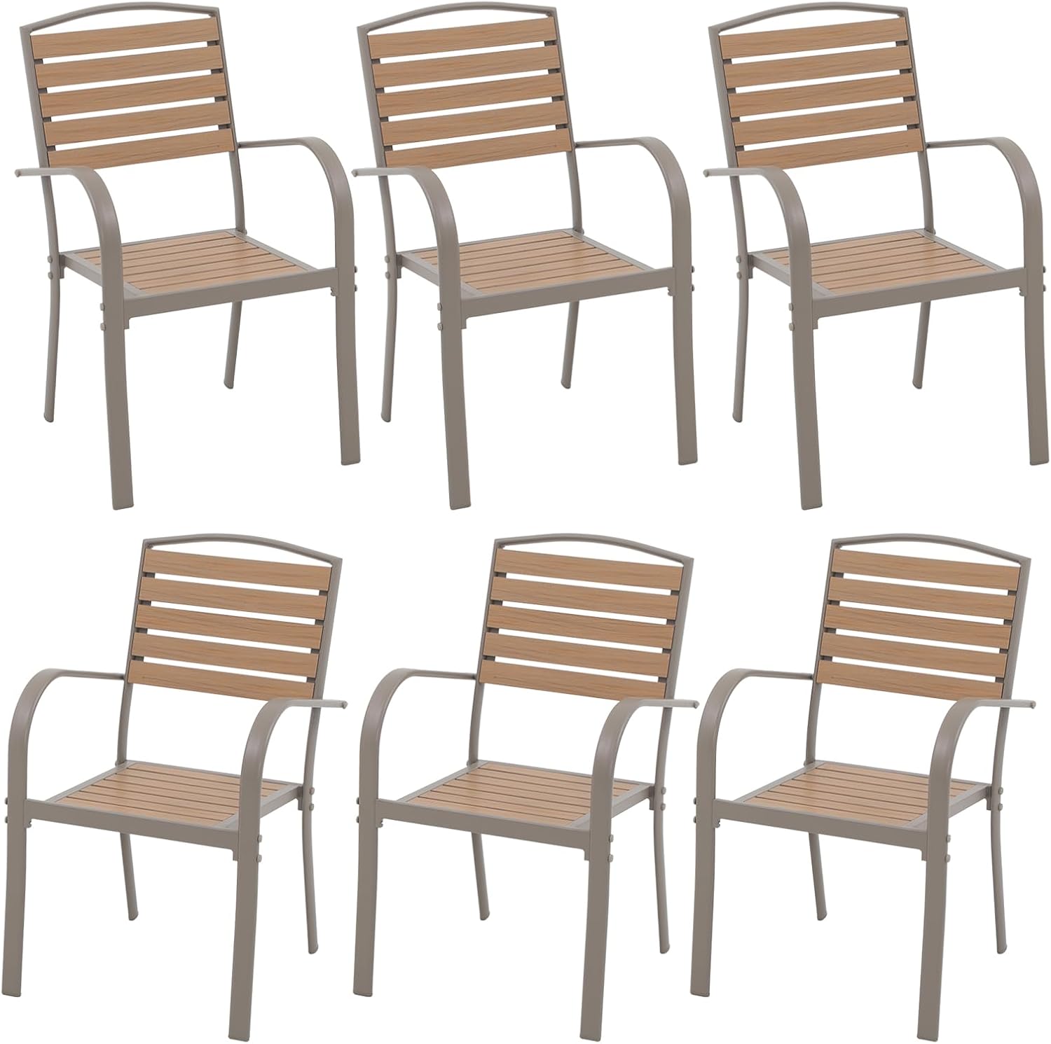 Patiorama Aluminum Outdoor Dining Chairs Set of 6, Philippines | Ubuy