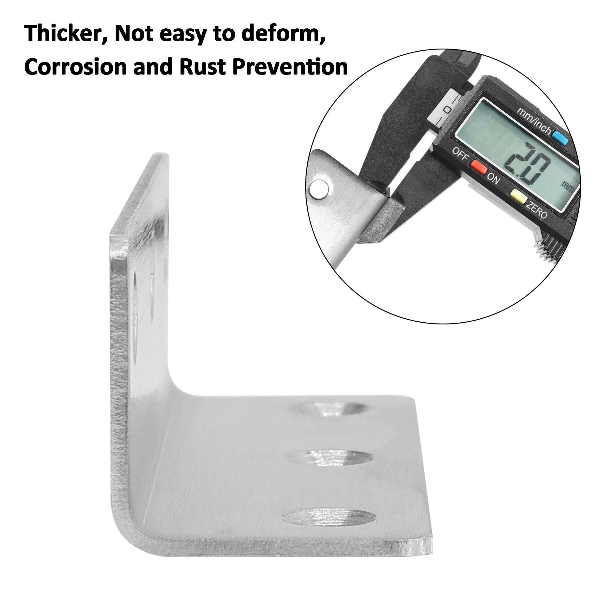 Snapklik.com : L Bracket, Heavy Duty Corner Brace, 20 Pack 4" Metal ...