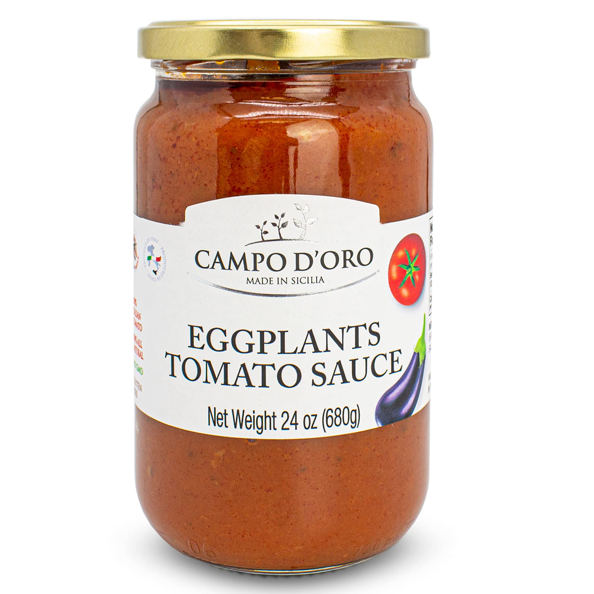 Amazon.com : Italian Tomato Sauce with Eggplant, Made with Extra Virgin ...