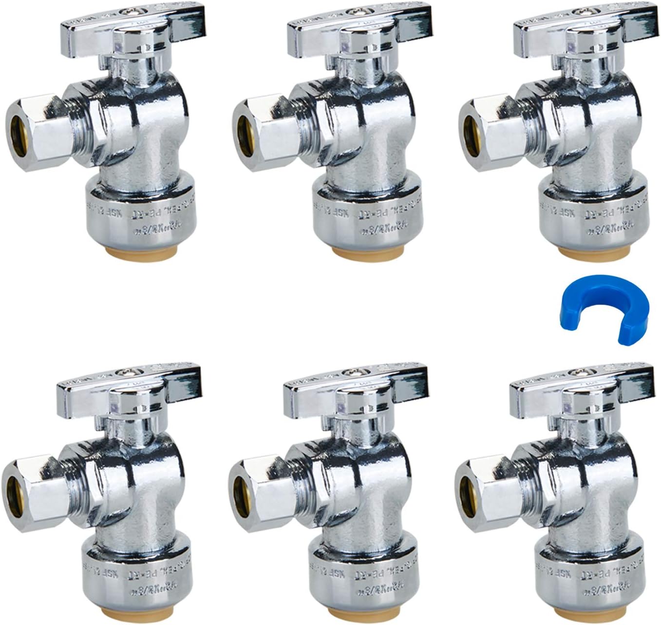 Amazon.com: SUNGATOR 6-Pack Angle Stop Valve, Angle Water Shut Off ...