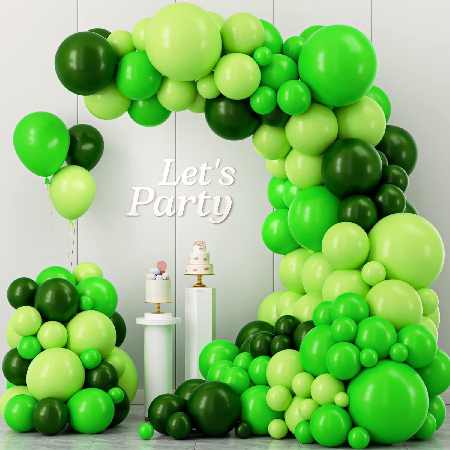 Amazon.com: Green Balloon Garland Arch Kit, Kelfara Latex Balloons ...