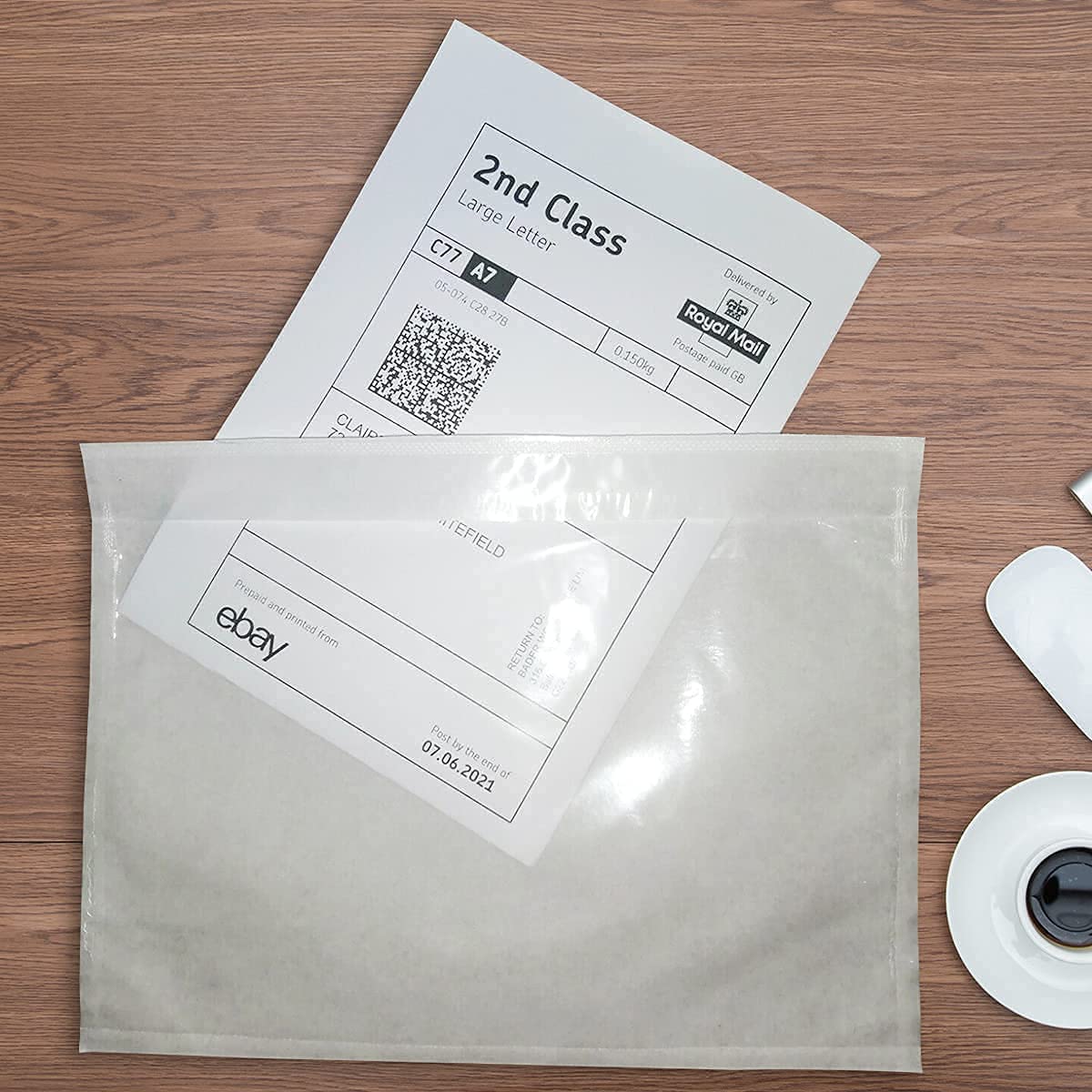Snapklik.com : LabelMore 7.5 Inch X 5.5 Inch Clear Self-adhesive Top ...