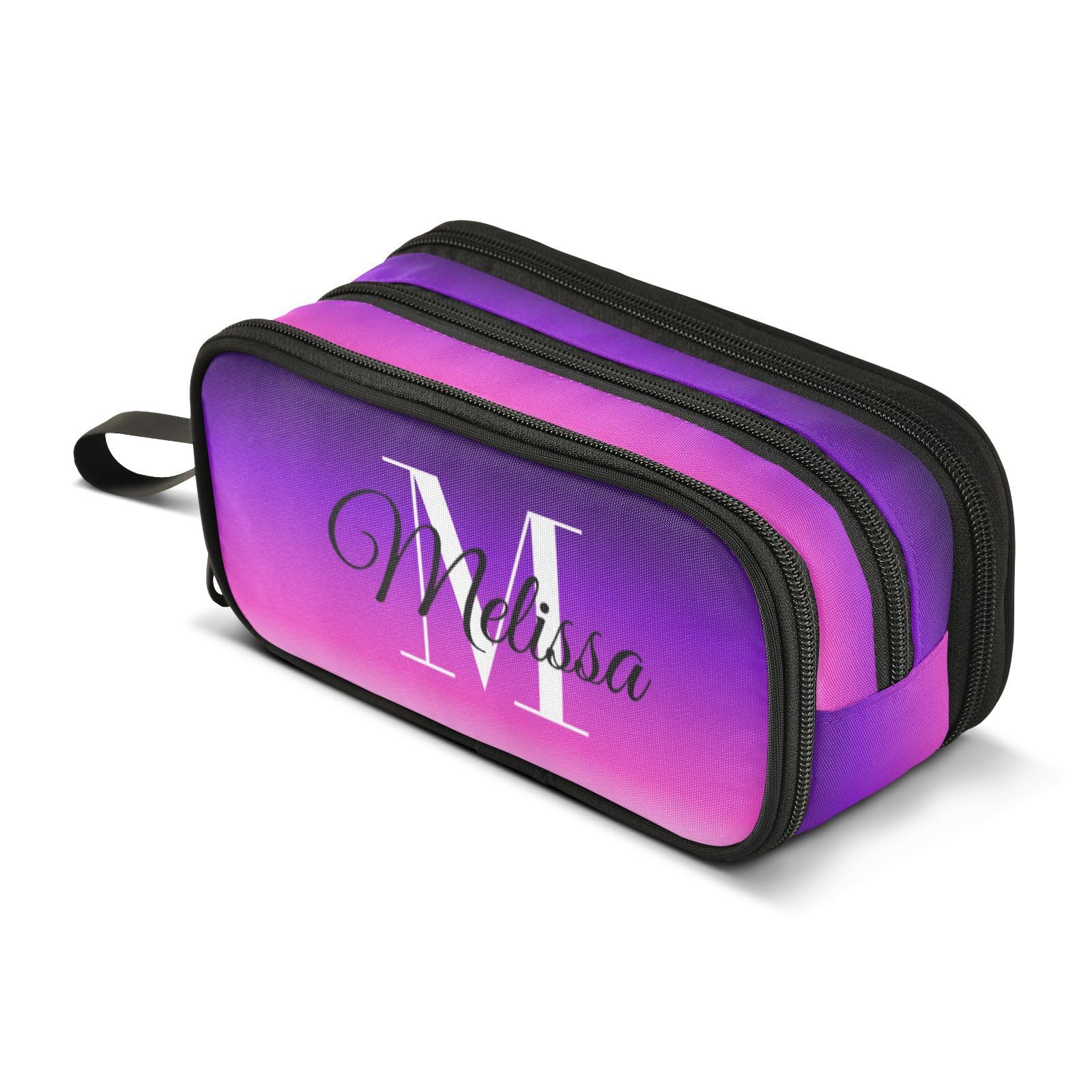 Amazon.com: Emelivor Purple Gradient Custom Pencil Case Big Capacity ...
