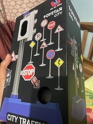 Amazon.com: Kiddie Play Traffic Signs and Crosswalk Light Signal Toys ...