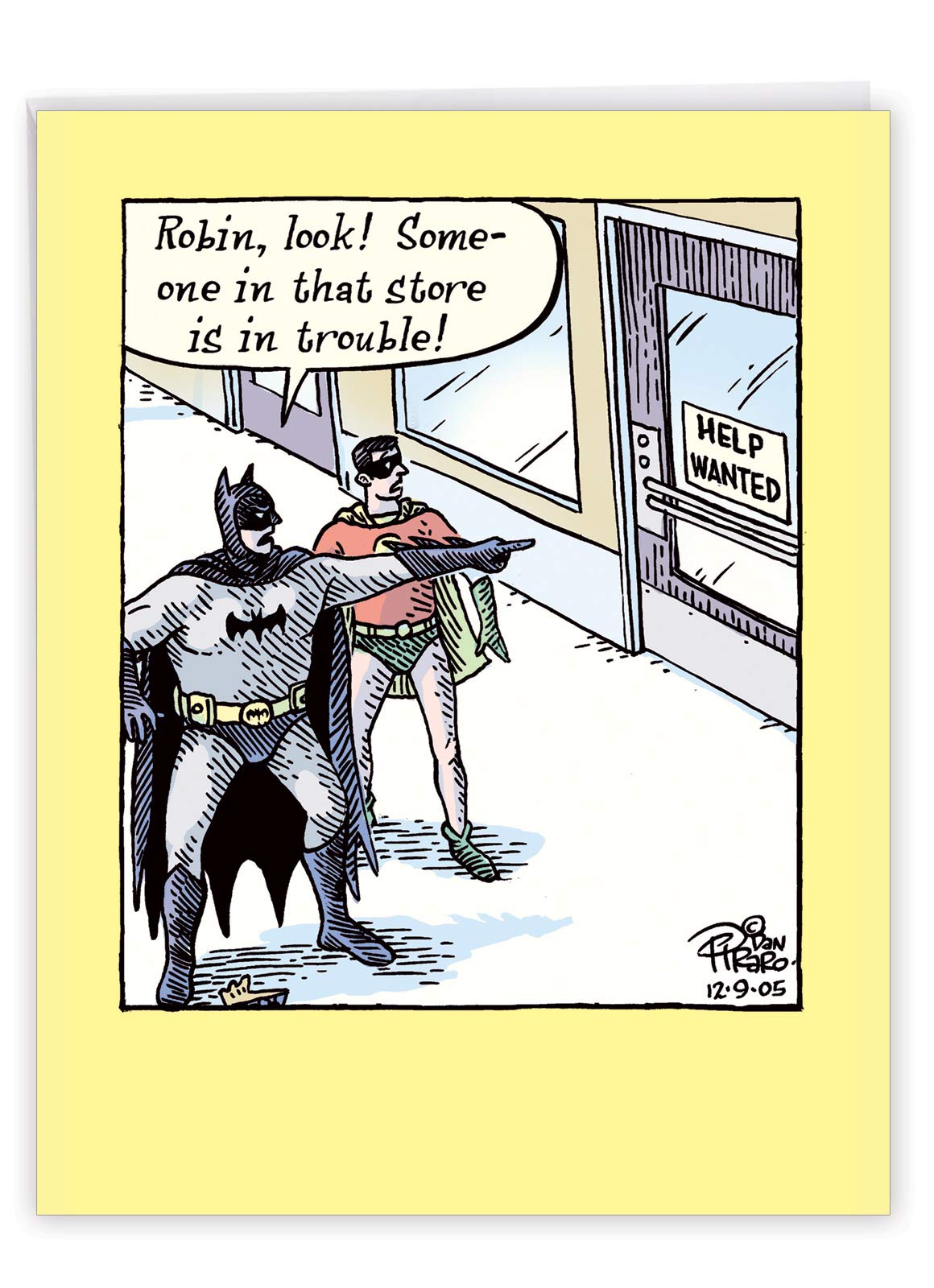 Buy Superhero Help Wanted Happy Birthday Card with Envelope (Letterhead ...