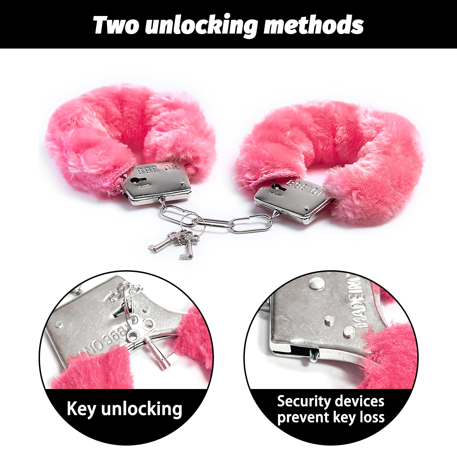 Metal Handcuffs with Keys for Cosplay Police, Metal Handcuffs Party ...