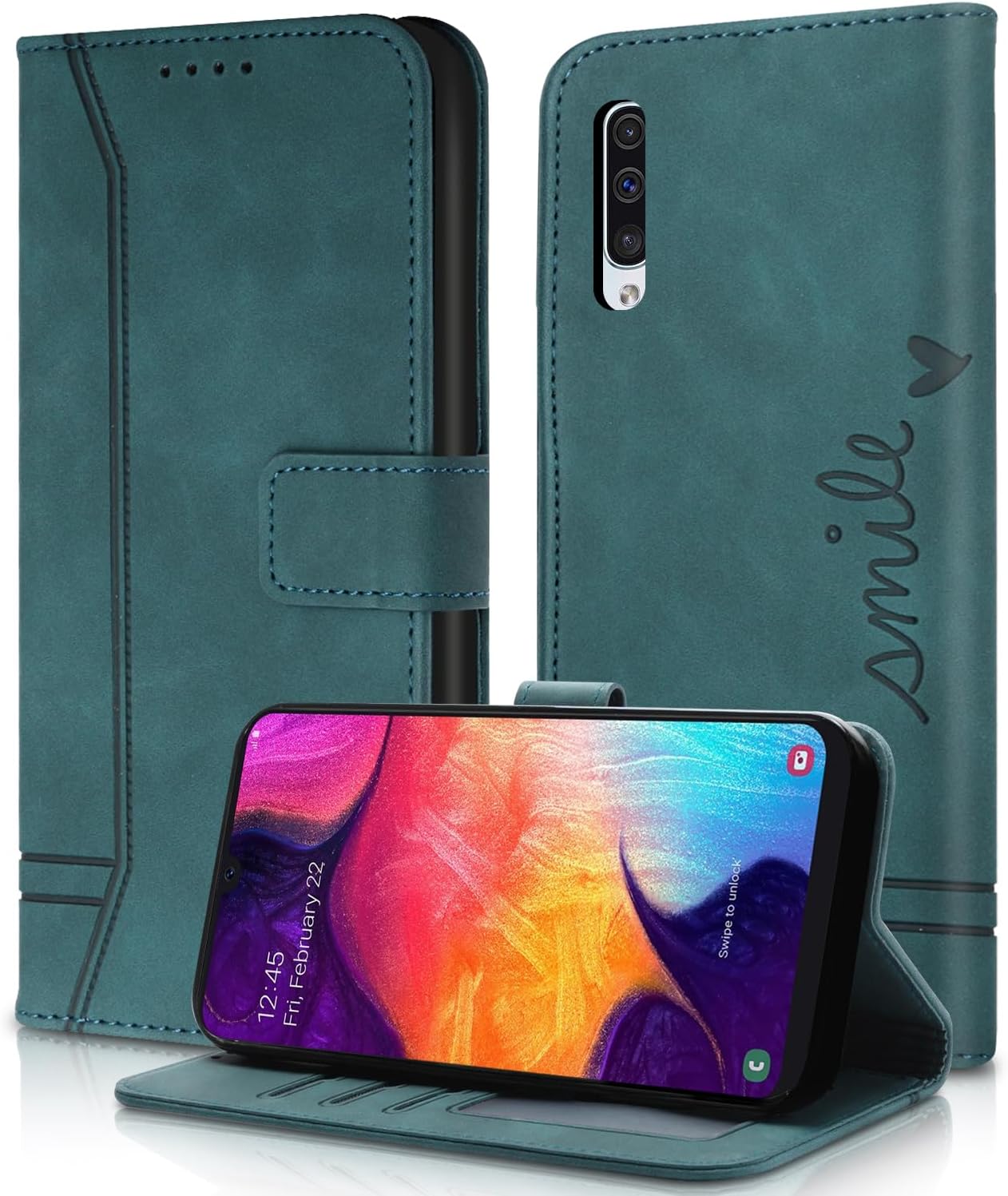 AsWant Handyhülle für Samsung Galaxy A50 Hülle - Premium Leder ...