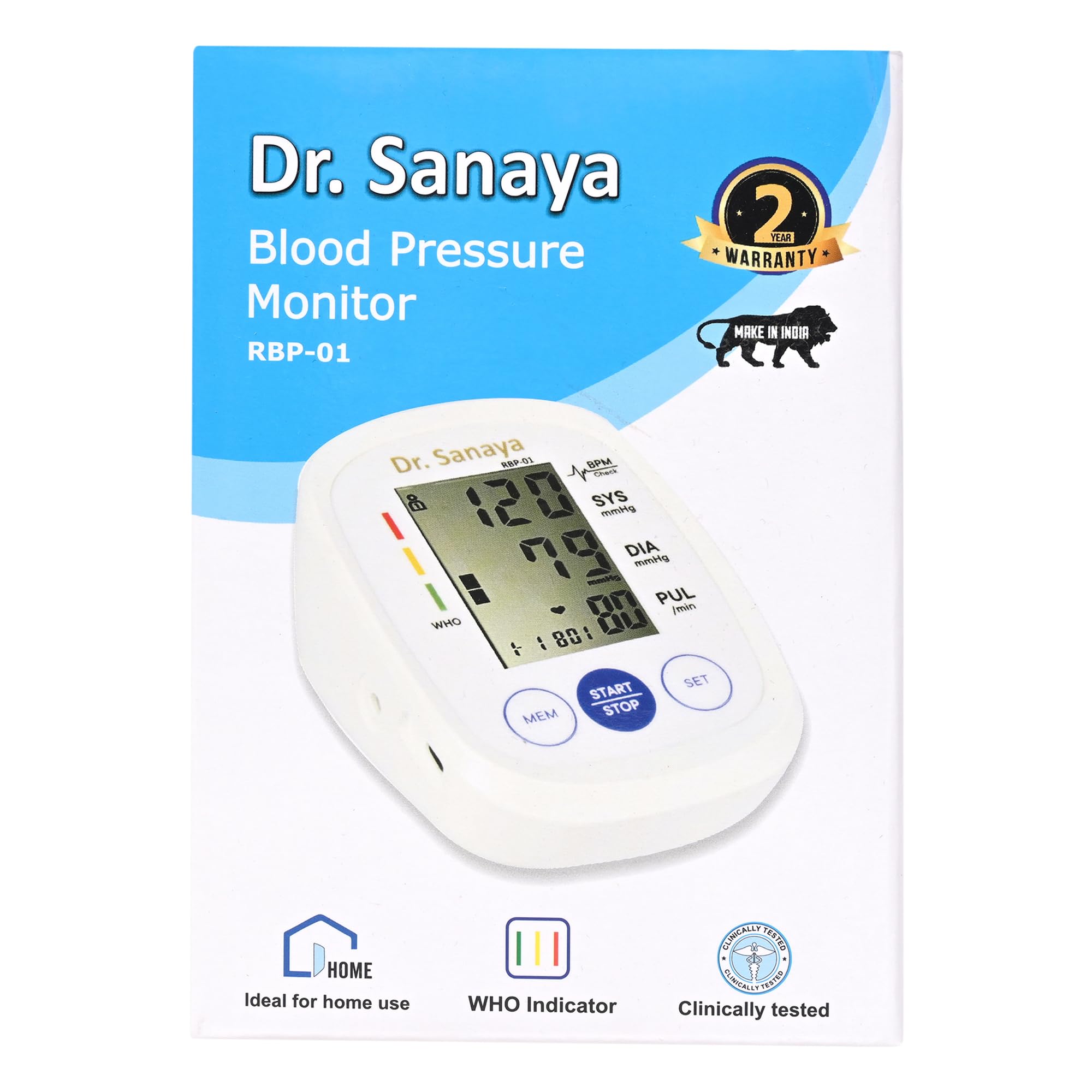 Dr. Sanaya Fully Automatic Digital Blood Pressure Monitor(CDSCO ...