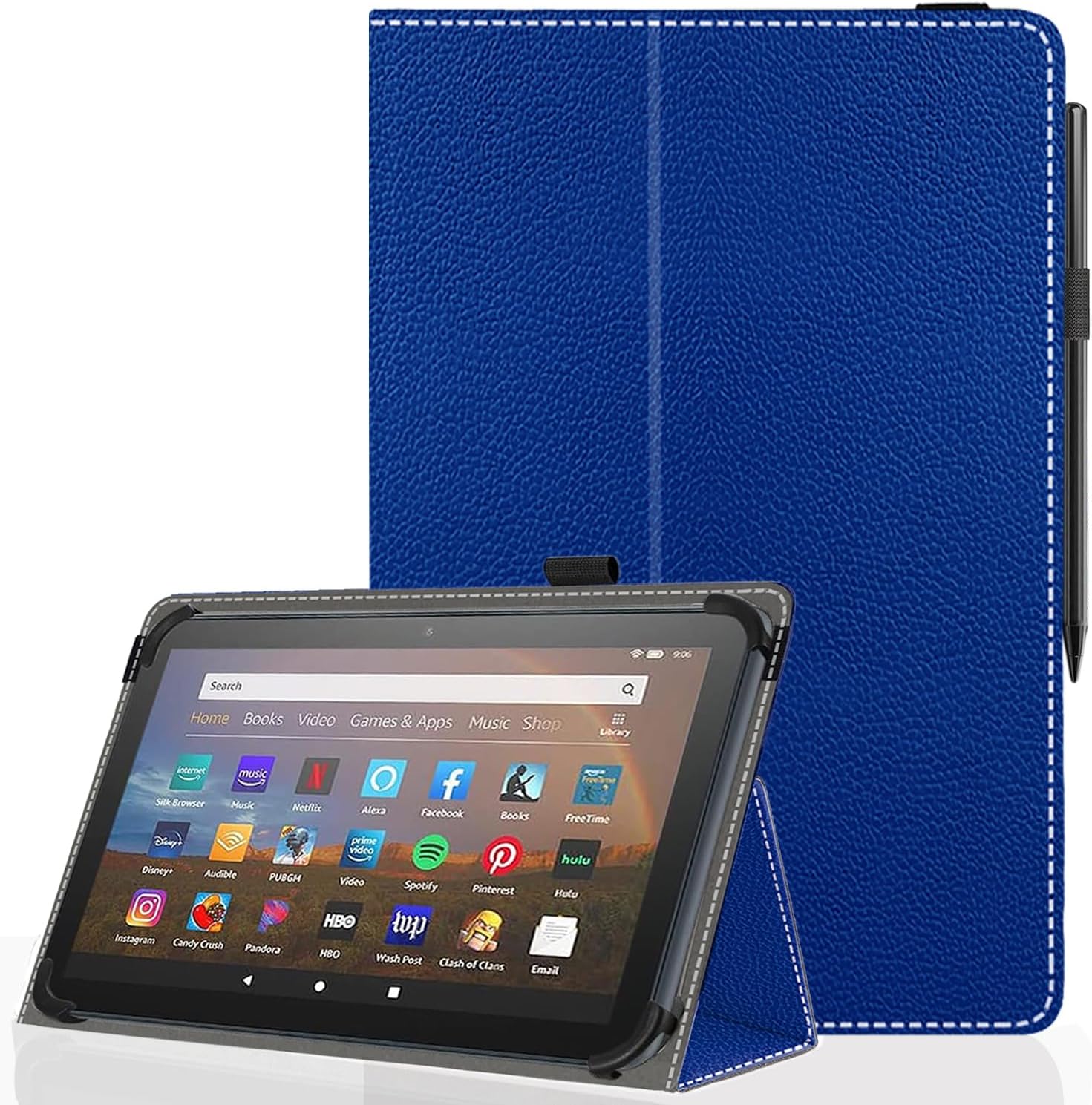 Amazon.com: Pudiceva 11 12 Inch Android Tablet Case,Slim Folding Stand ...