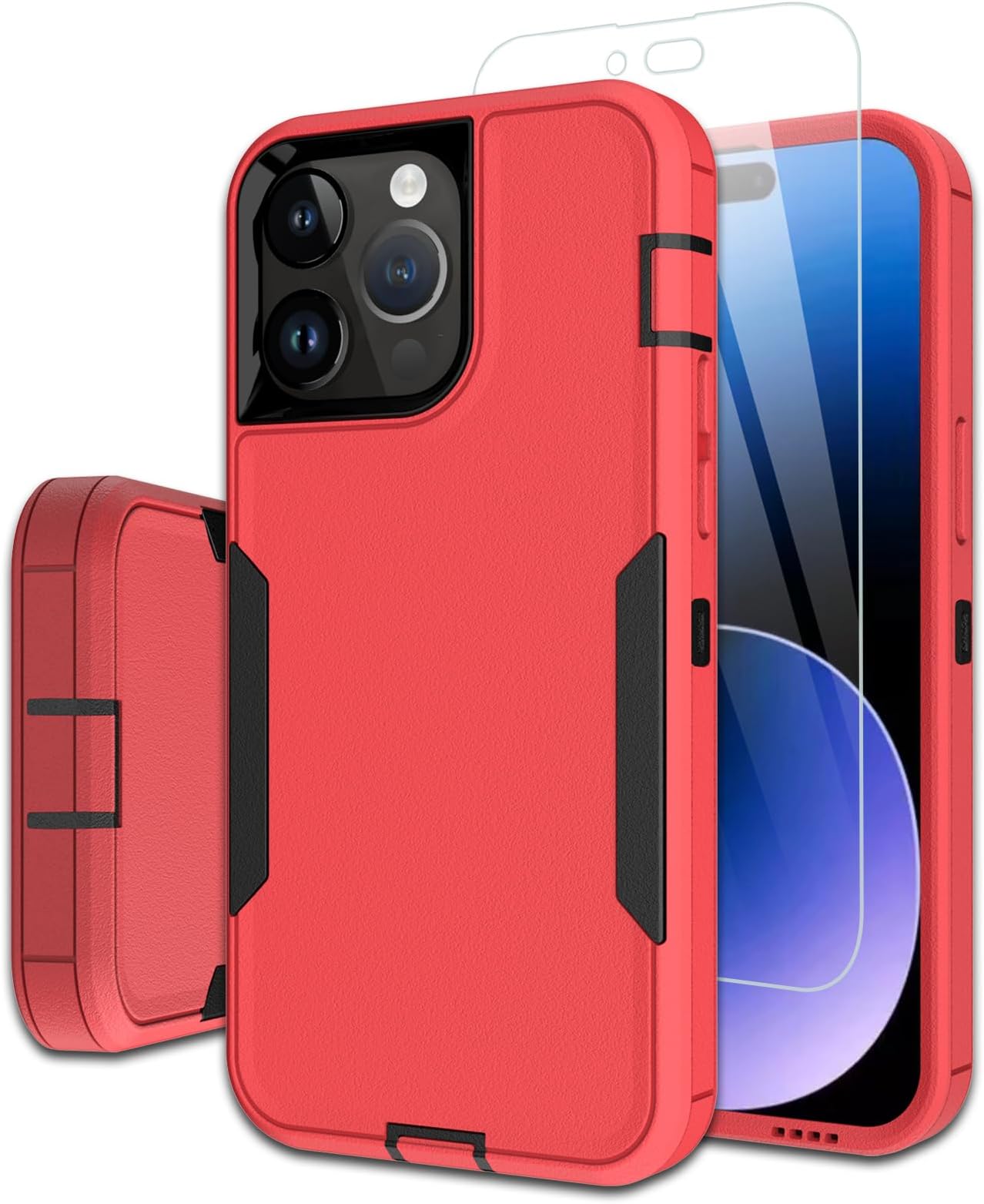 Amazon.com: Dahkoiz for iPhone 15 Pro Phone Case, and Glass Screen ...