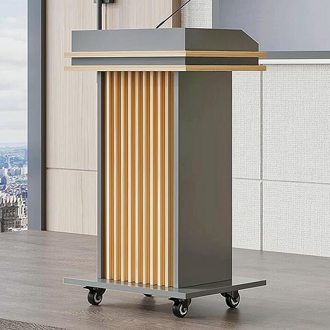 Wood Lectern Podium, Portable Podium Stand - Ideal Reception Esk ...