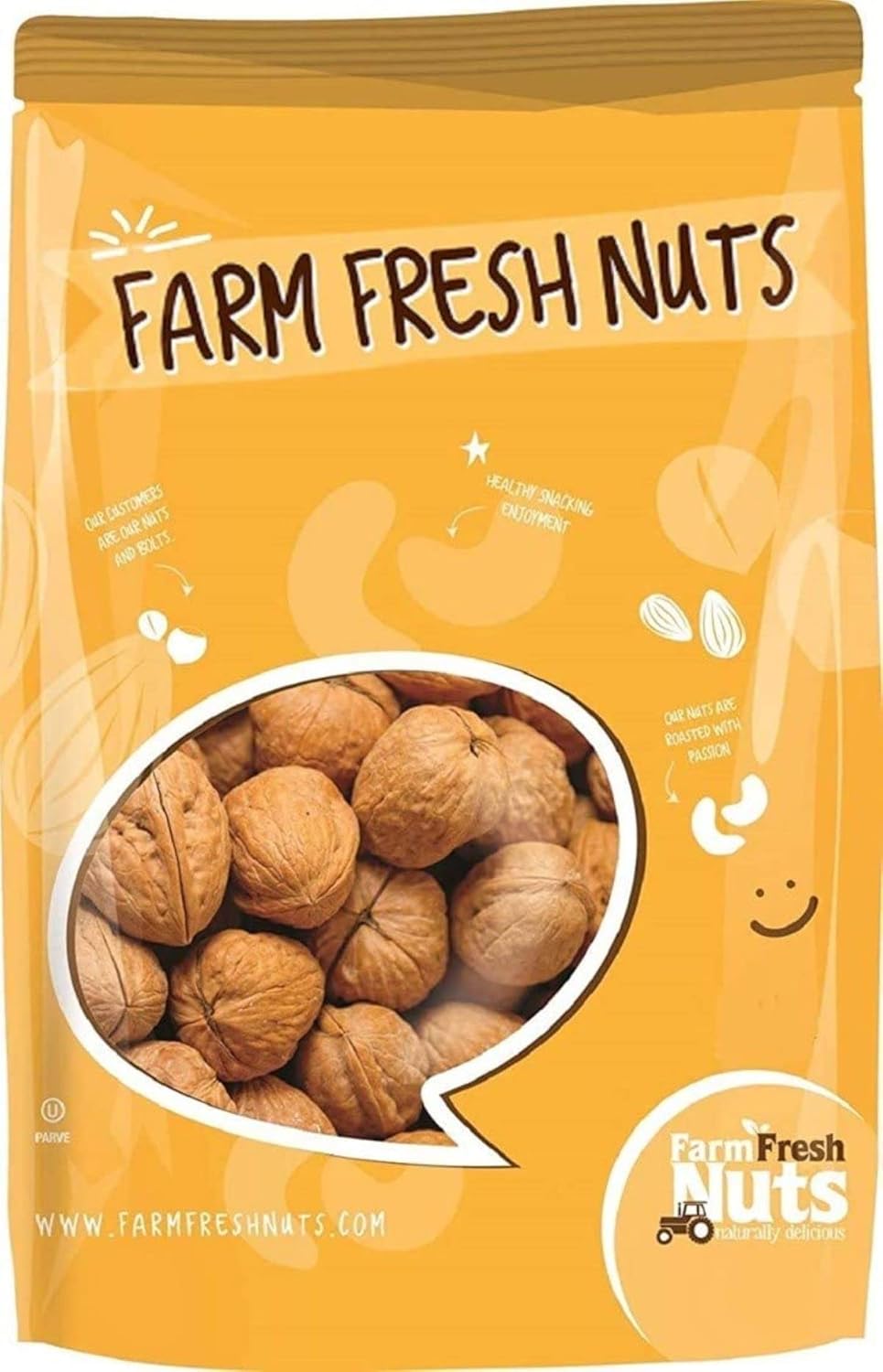 Amazon.com : In Shell Walnuts (1 Lbs.) - Large Natural California ...