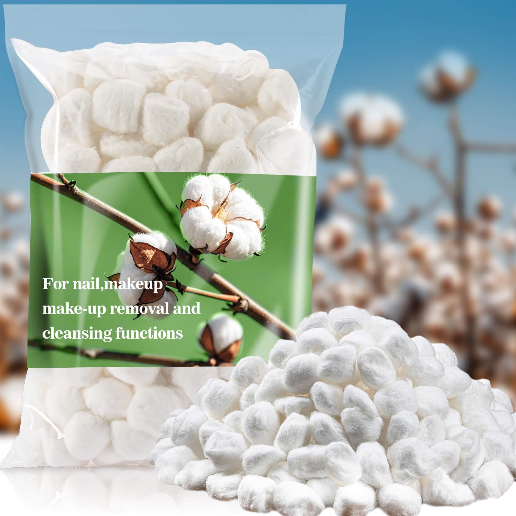 Amazon.com : Cotton Balls - RAINFLOW 200PCS Cotton Balls for Face or ...
