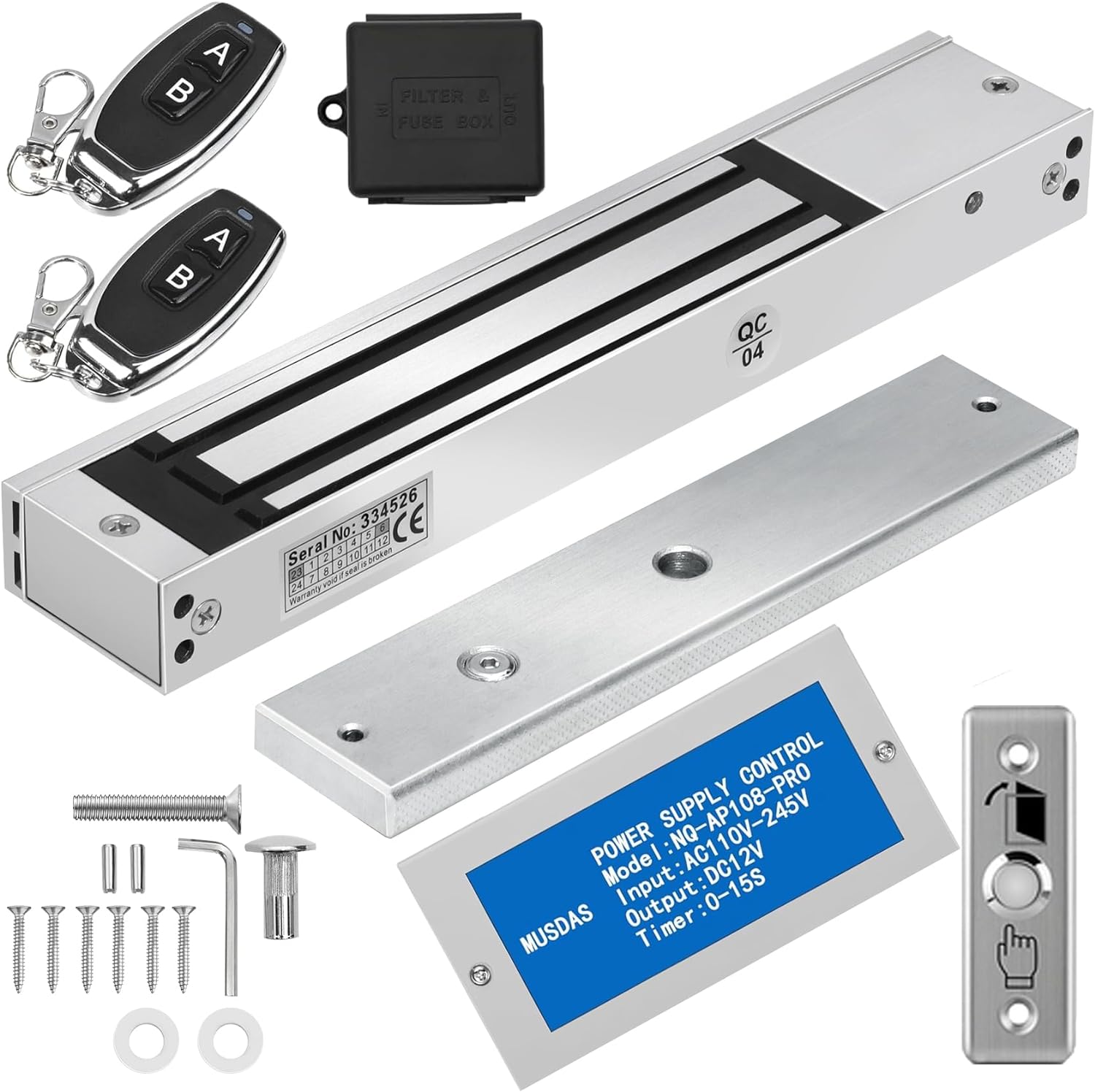 FERUERW Access Control Outswinging 600lb Electromagnetic Door Lock Kit ...