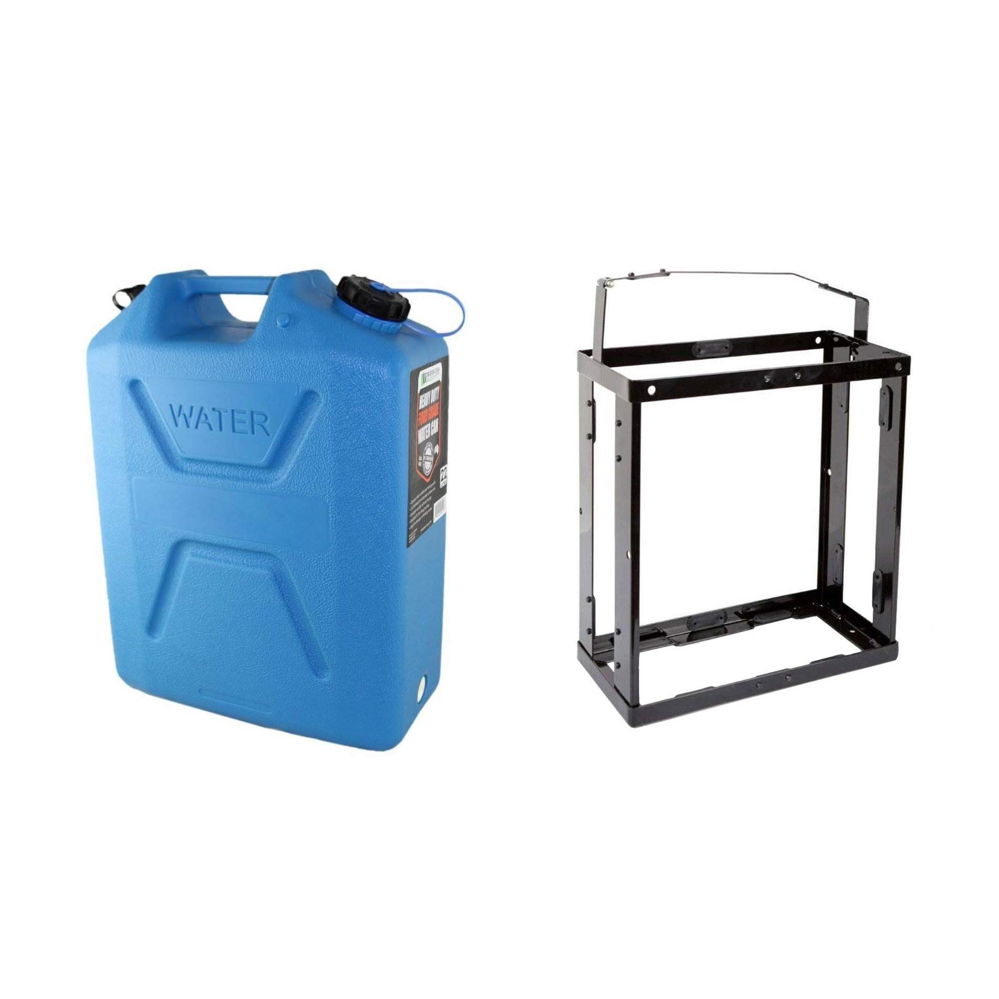 Buy Wavian USA 5 Gallon Plastic Water Jug Can Container with Easy Pour ...