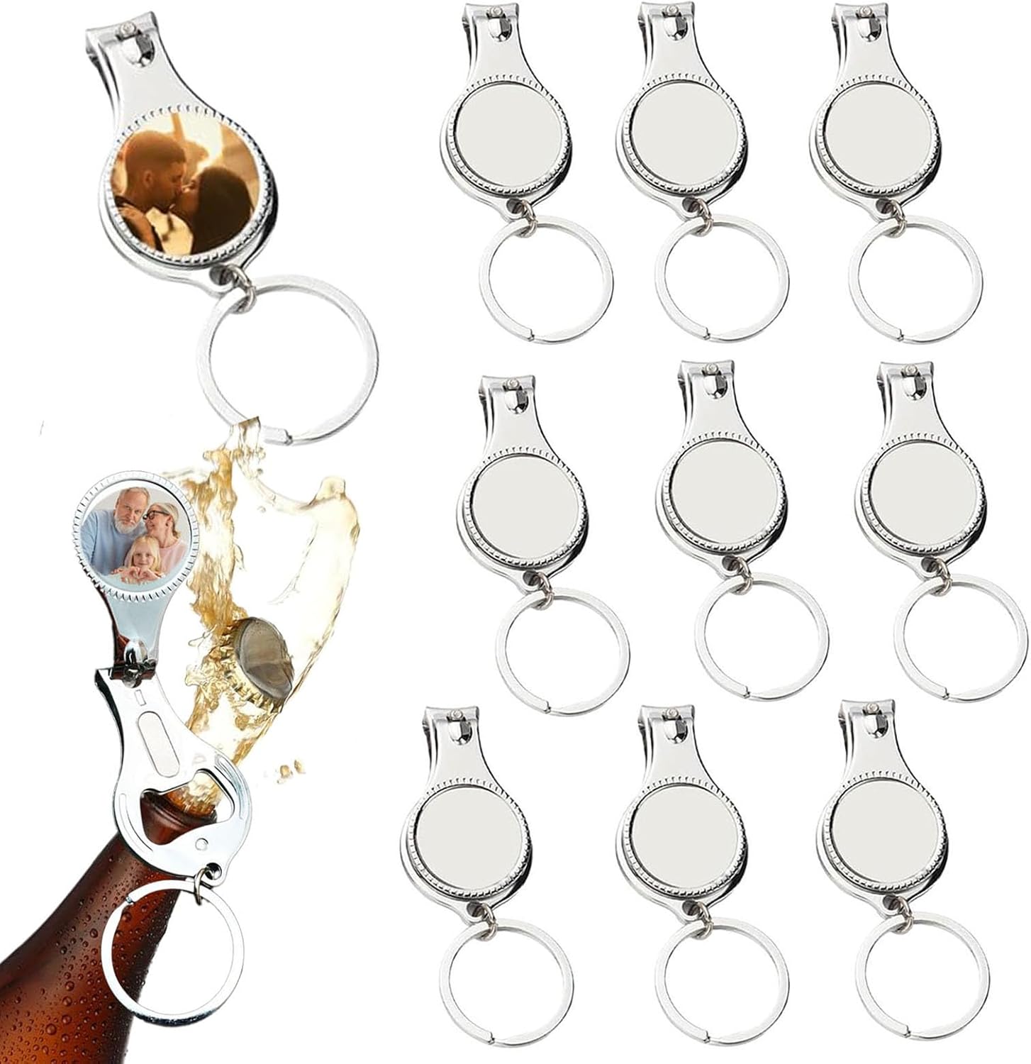 Amazon.com : 10 Pack Sublimation Fingernail Clipper with Blanks Metal ...