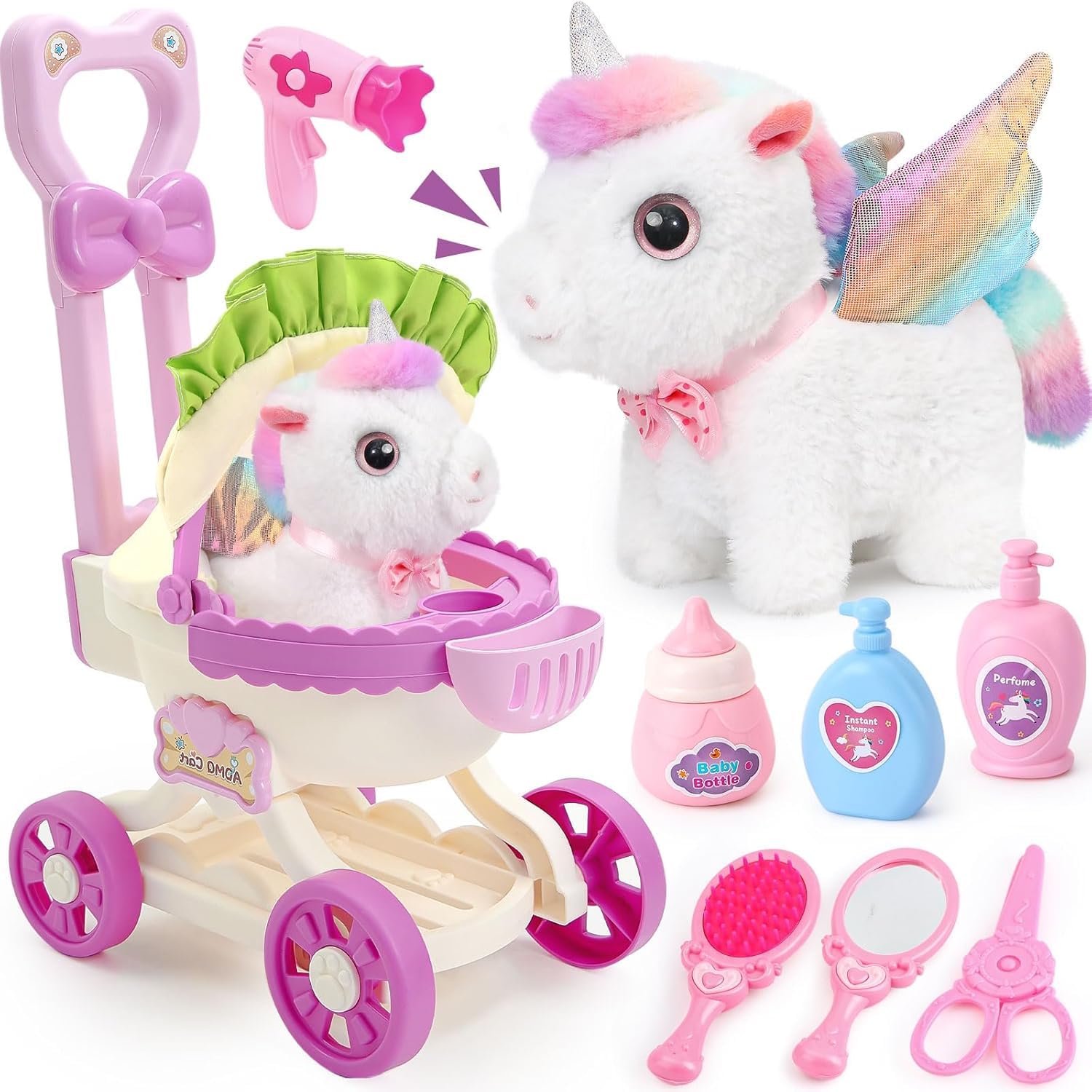 Toylink Plush Unicorn Toys for Kids Electronic Interactive Unicorn Toys ...