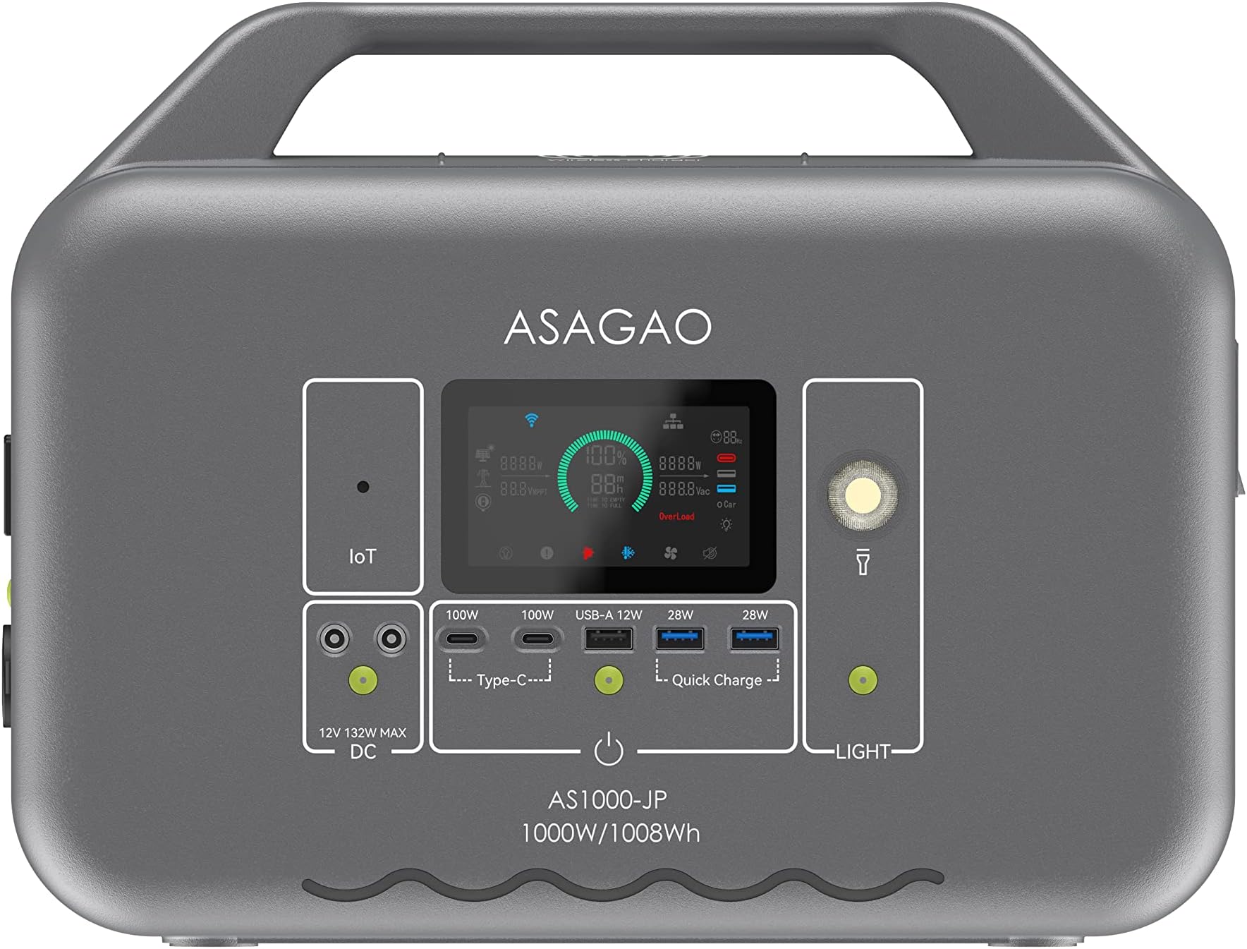 Amazon.co.jp: ASAGAO ポータブル電源 AS2000-JP 大容量 1920Wh/2000W 高出力(αBOOST機能により ...