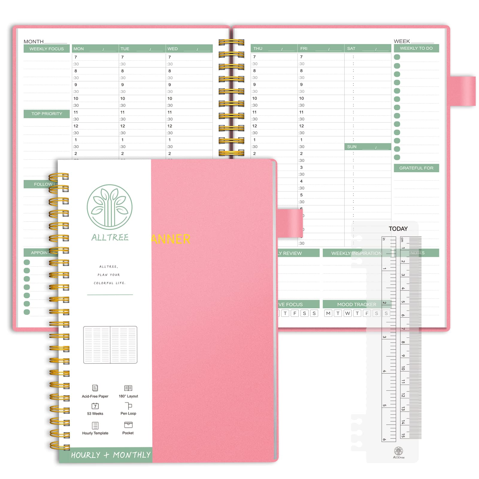 Hourly Planner Undated, To Do List Planner with Hourly Schedule ...