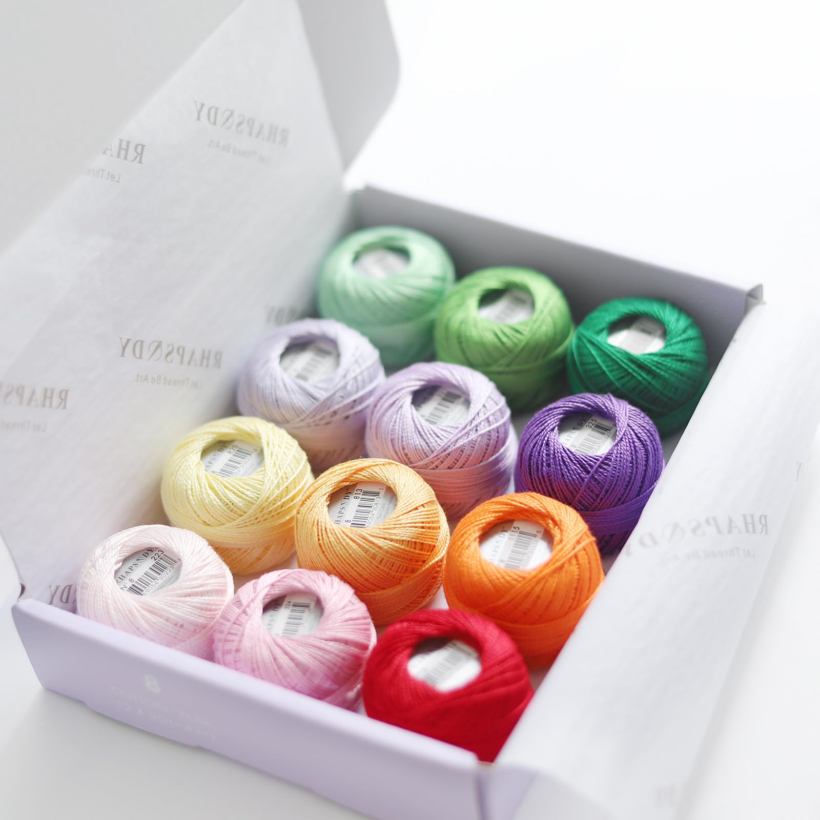 Tatting Kit Simthread 6 Colors 3-Ply Metallic Shuttle Tatting Yarn 50 ...