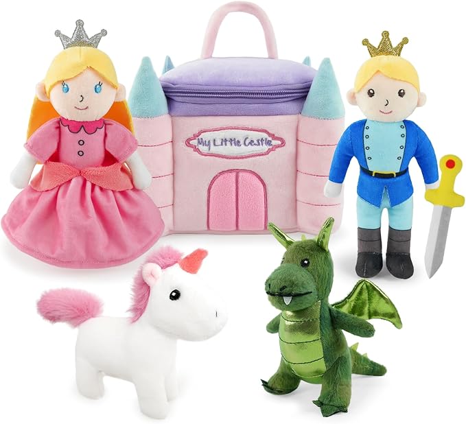 Amazon.com: JUSTQUNSEEN Stuffed Plush Castle Princess Kit for Baby ...