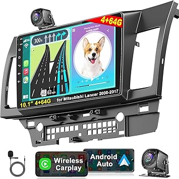 Amazon.com: 【4G RAM 64G ROM】 Car Radio for Mitsubishi Lancer 2008-2017 ...
