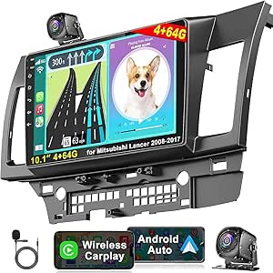 Amazon.com: 【4G RAM 64G ROM】 Car Radio for Mitsubishi Lancer 2008-2017 ...