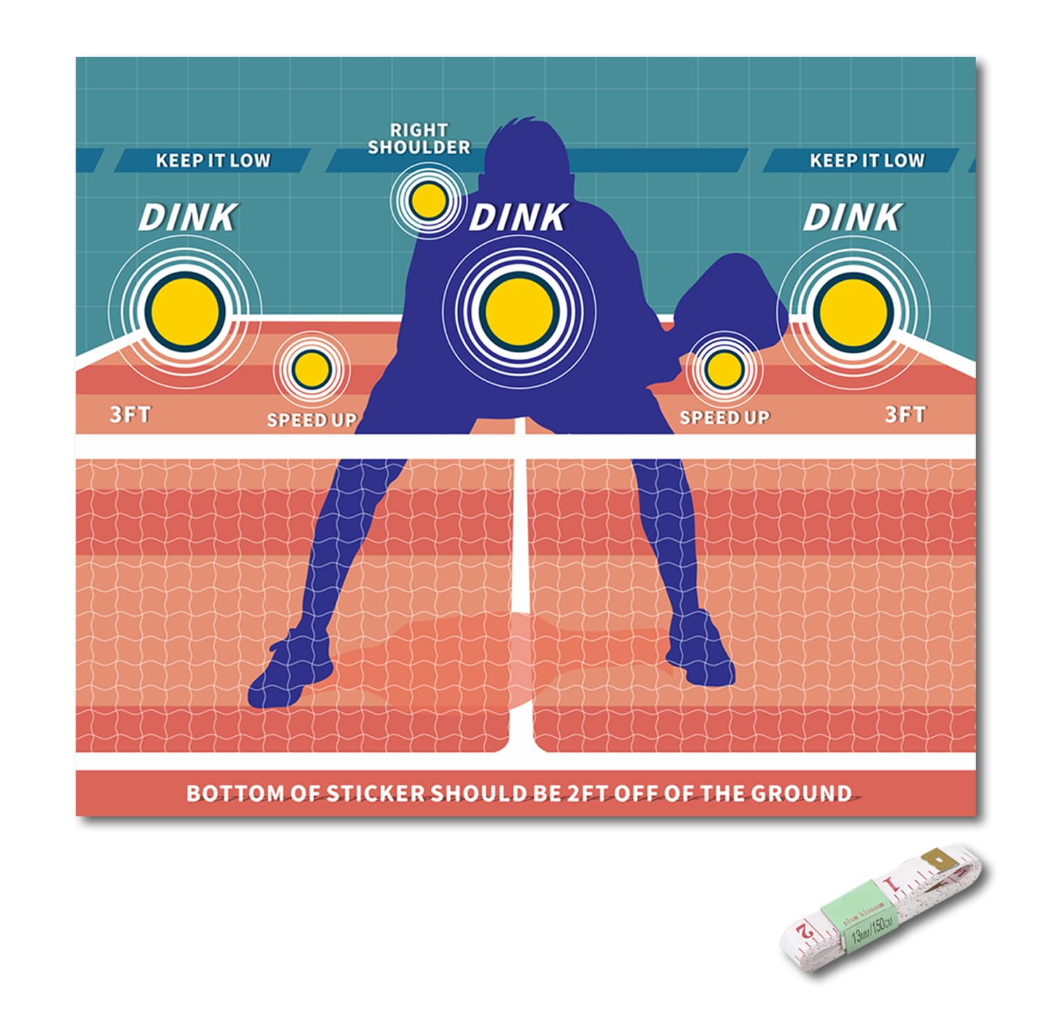 Dink Pad Pickleball Practice Pad for Walls, Dink Pad Pickleball ...