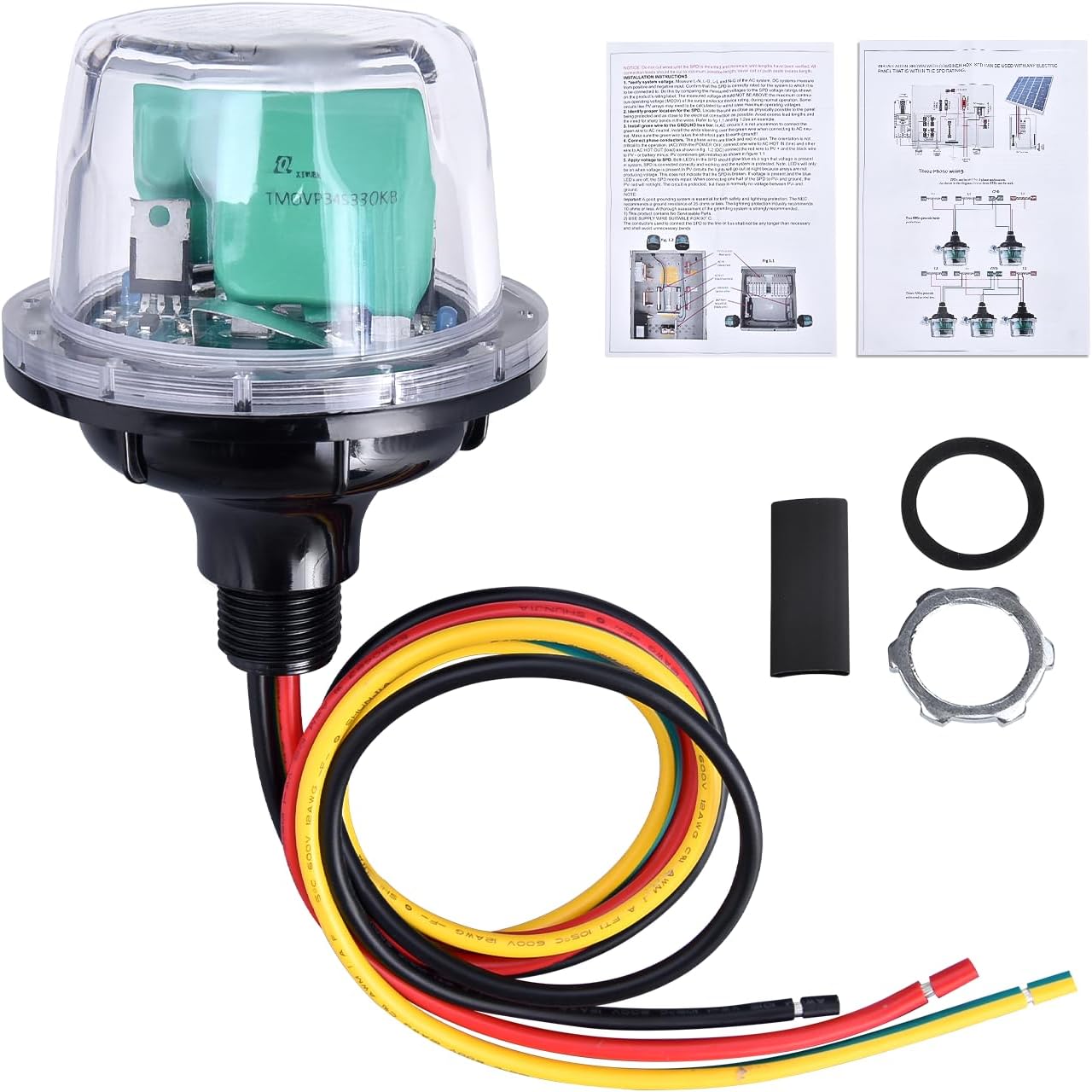 Amazon.com: FuseRish SPD-300-DC Lighting and Surge Arrestor, Surge ...