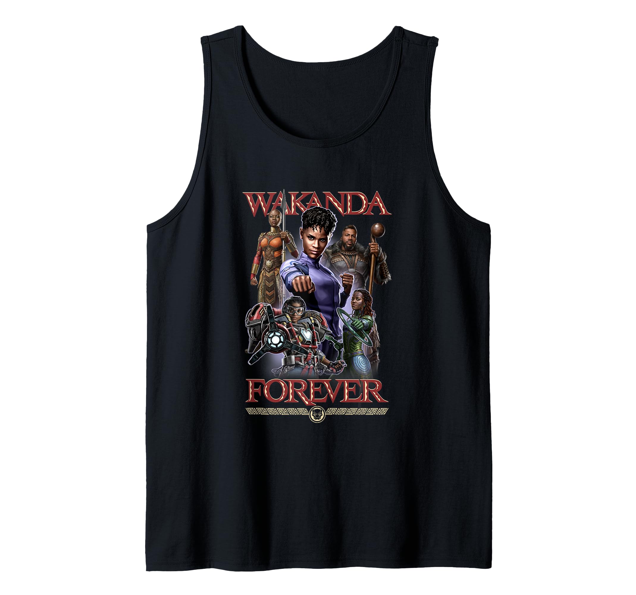 Amazon.com: Marvel Black Panther: Wakanda Forever Fighters Chest Logo ...