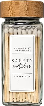 Amazon.com: Cute Small Safety Match Jar Holder | Glass Bottle Jar for ...