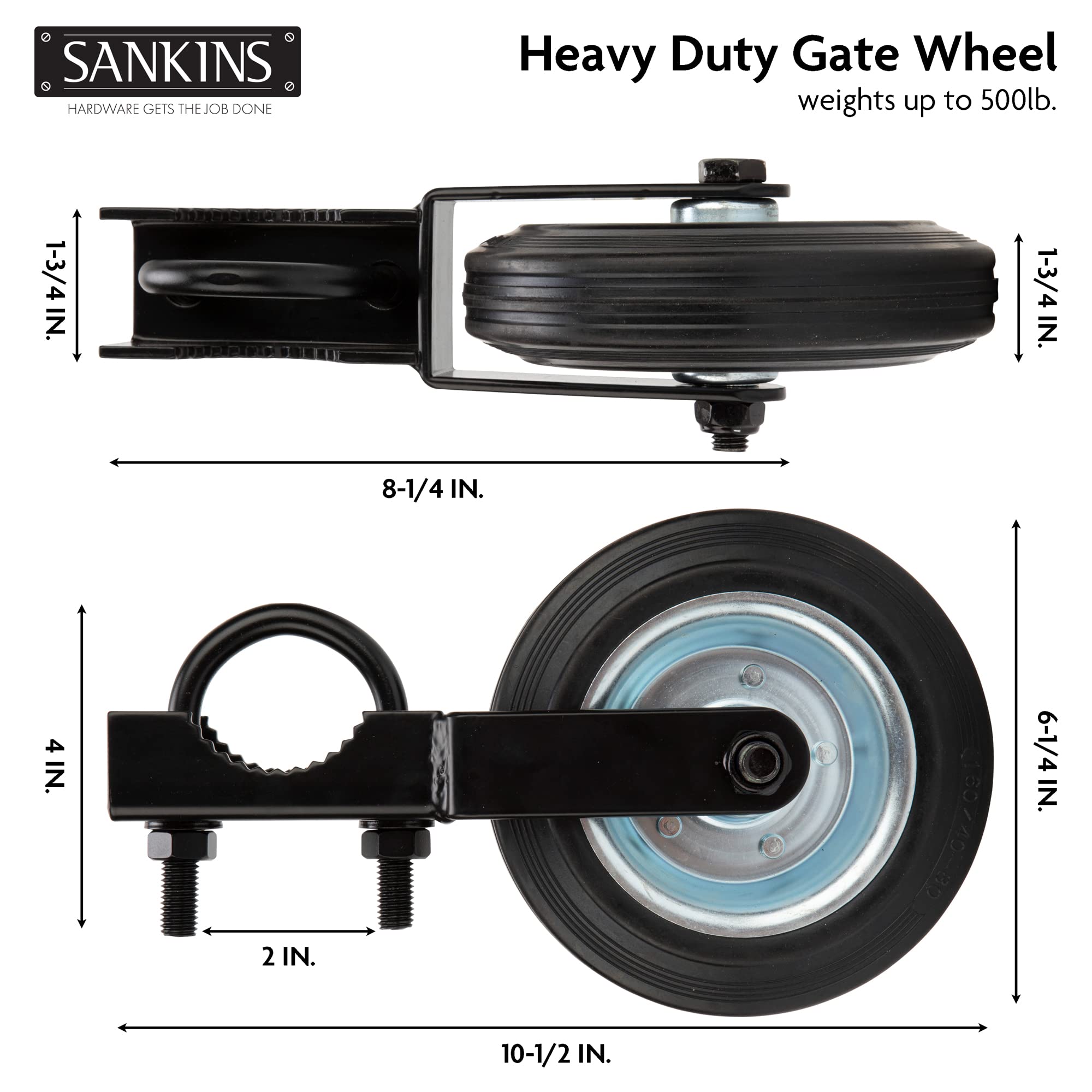 Snapklik.com : SANKINS Gate Helper Wheel For Supporting Metal Swing Gates