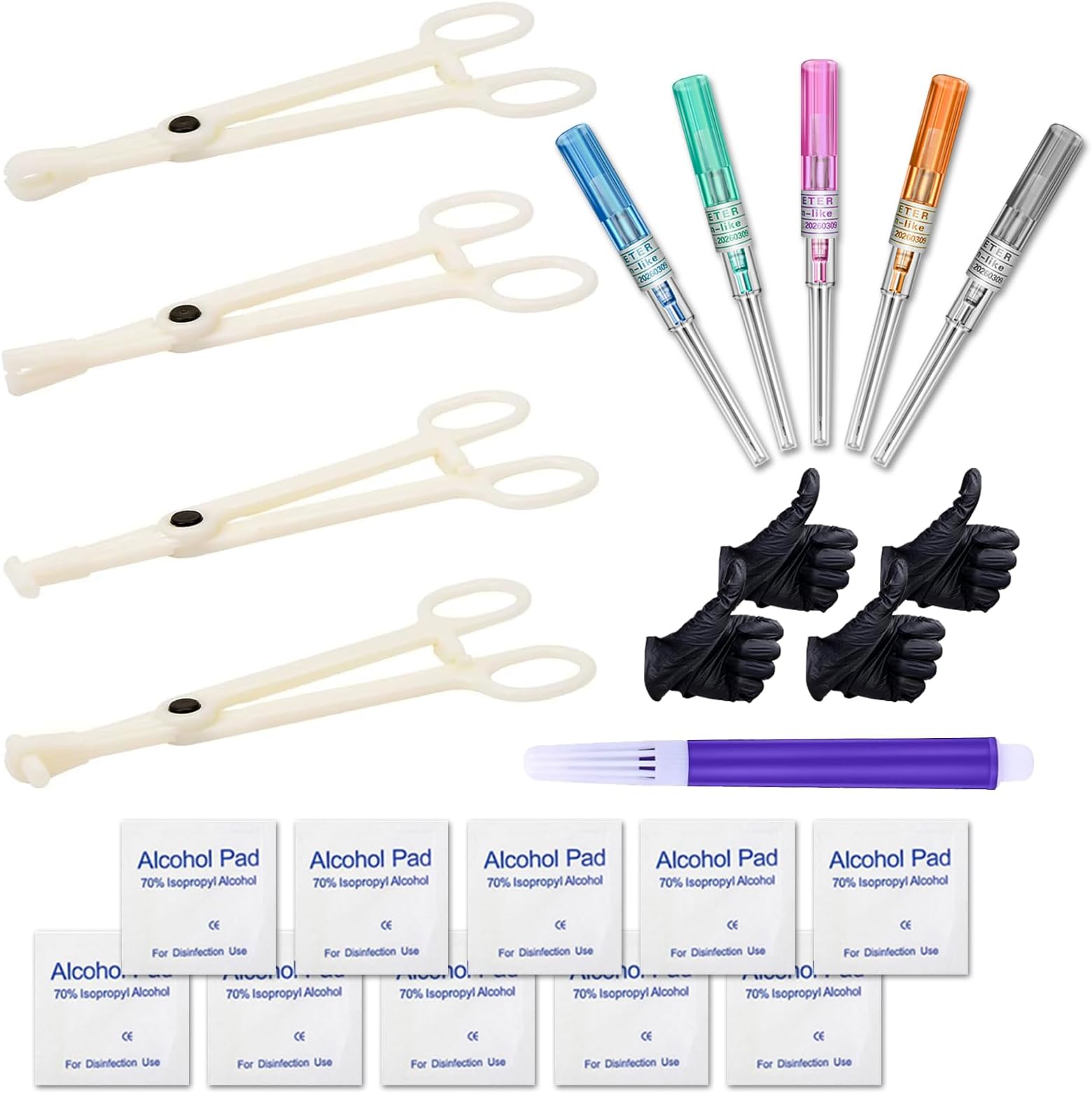 Amazon.com: Rayyl Body Piercing Tool Kit - 42Pcs Piercing Kit with 12G ...